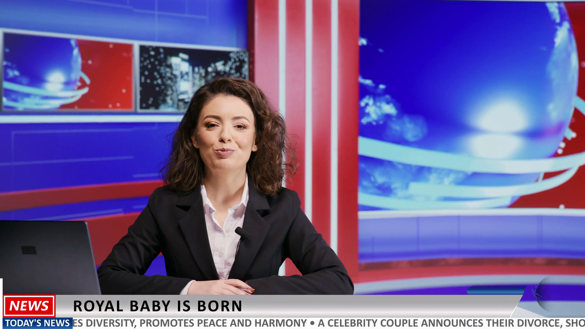 Woman Presenter Gives Royal Family Update Stock Footage SBV-348407662 ...