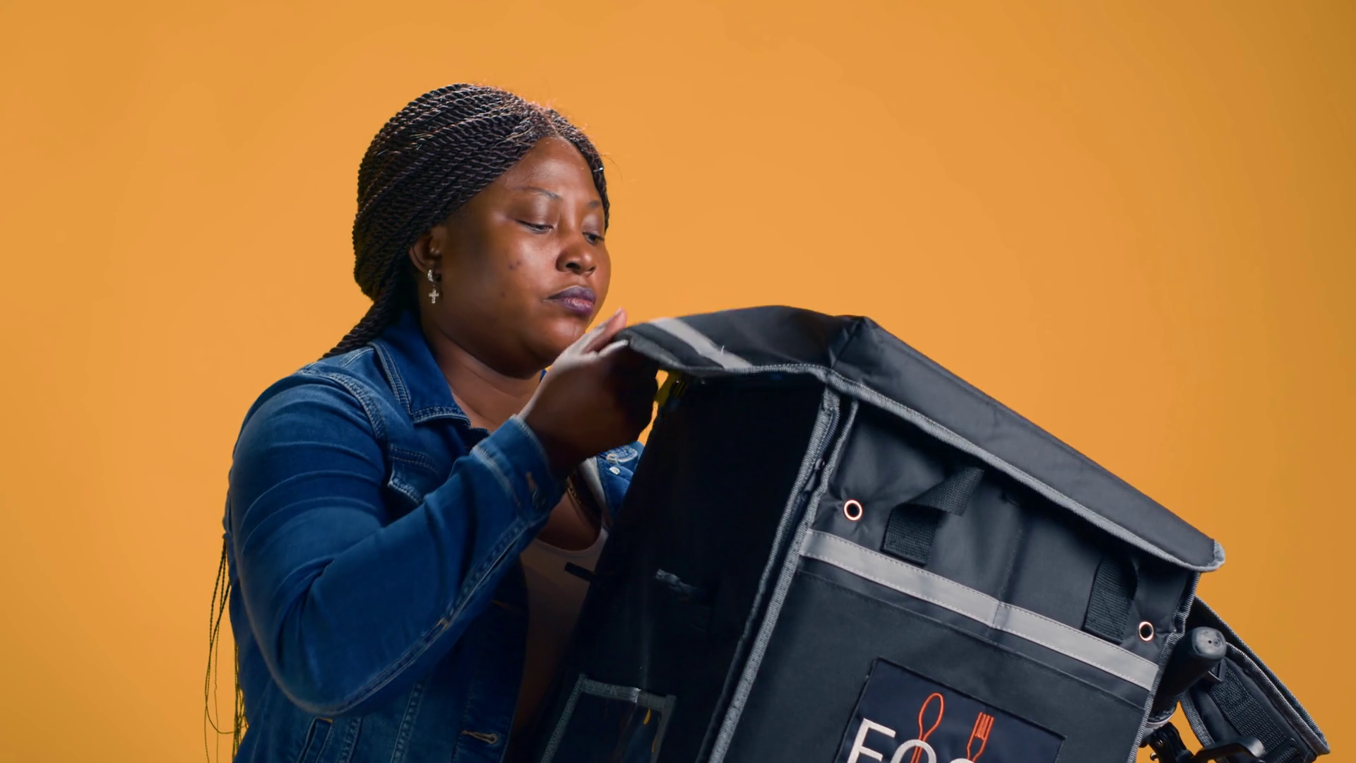 Healthy Black Woman On Bicycle Delivering Stock Footage SBV-348529716 ...