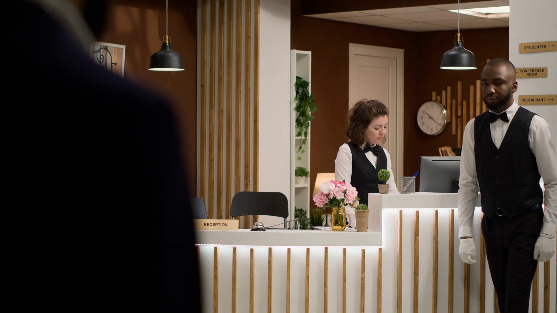 Hotel Staff Offering Luxury Services To Stock Footage SBV-348458647 ...