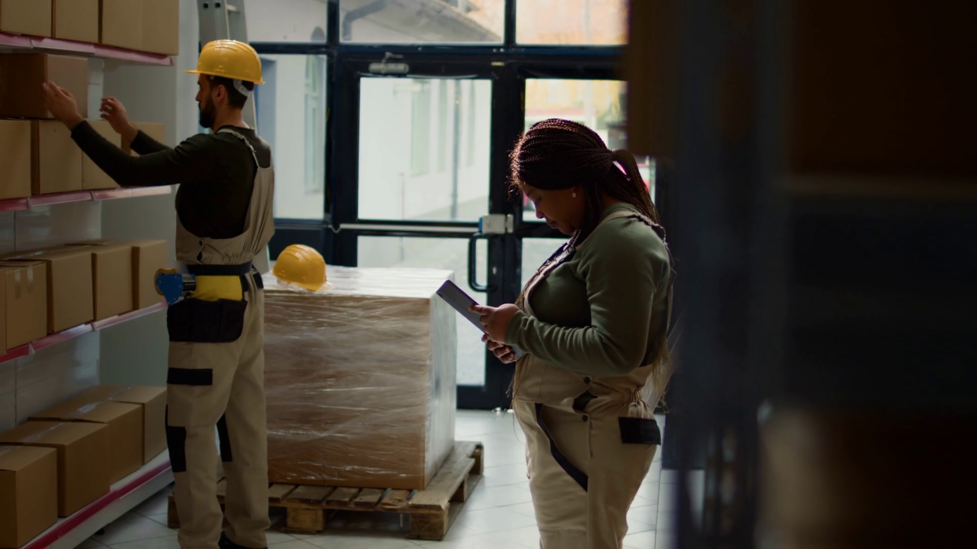 Portrait Of Joyful Team Leader In Warehouse Stock Footage SBV-348529442 ...