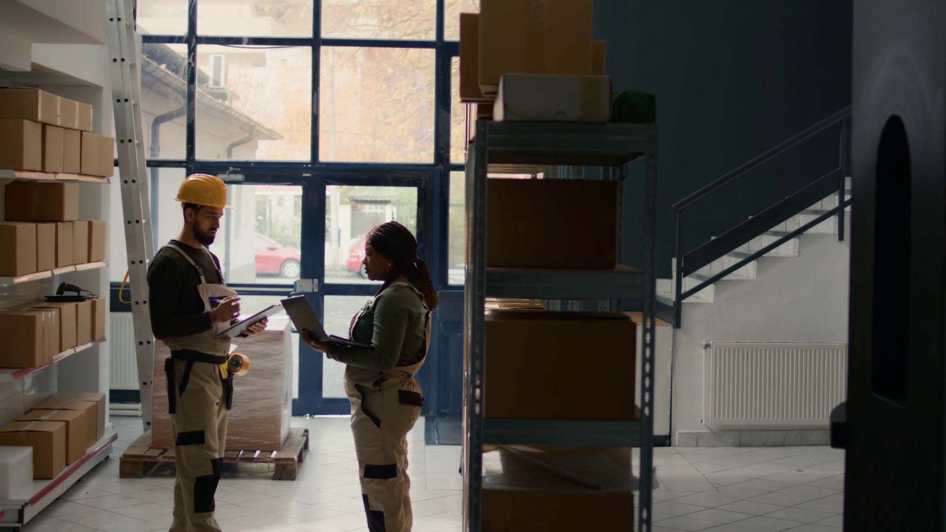Warehouse Chief Supply Chain Officers Stock Footage SBV-348529328 ...