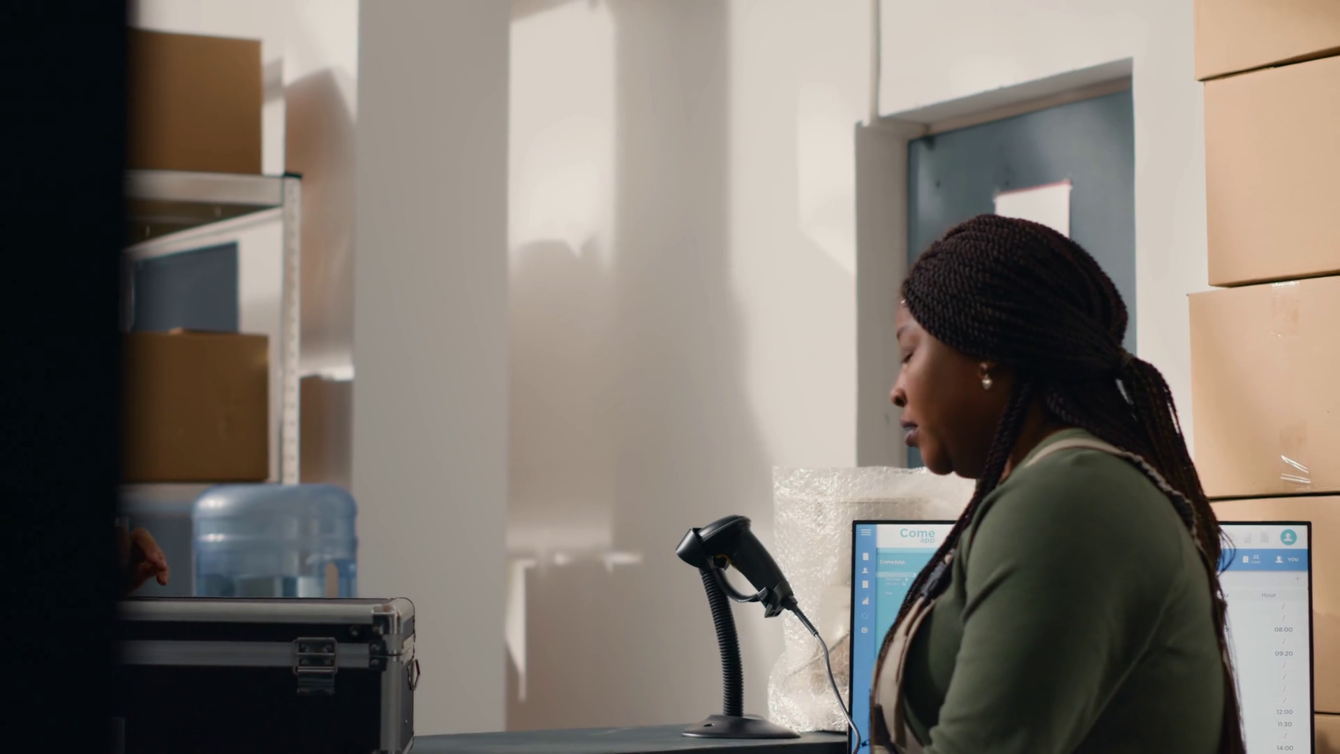 Warehouse Employee Asking Manager Help Stock Footage SBV-348528576 ...