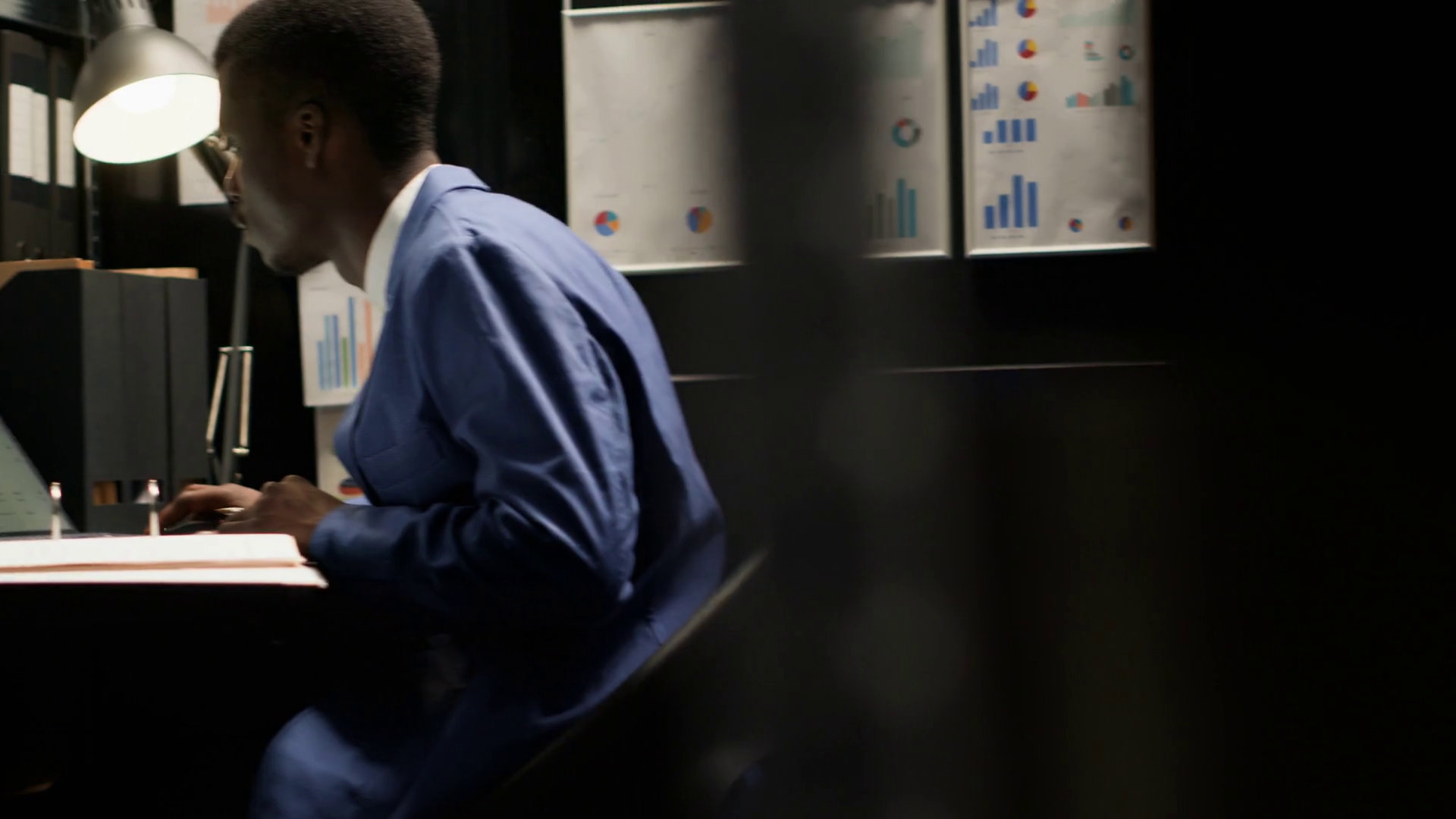 Black Policeman Doing Investigation With Stock Footage SBV-348499605 ...