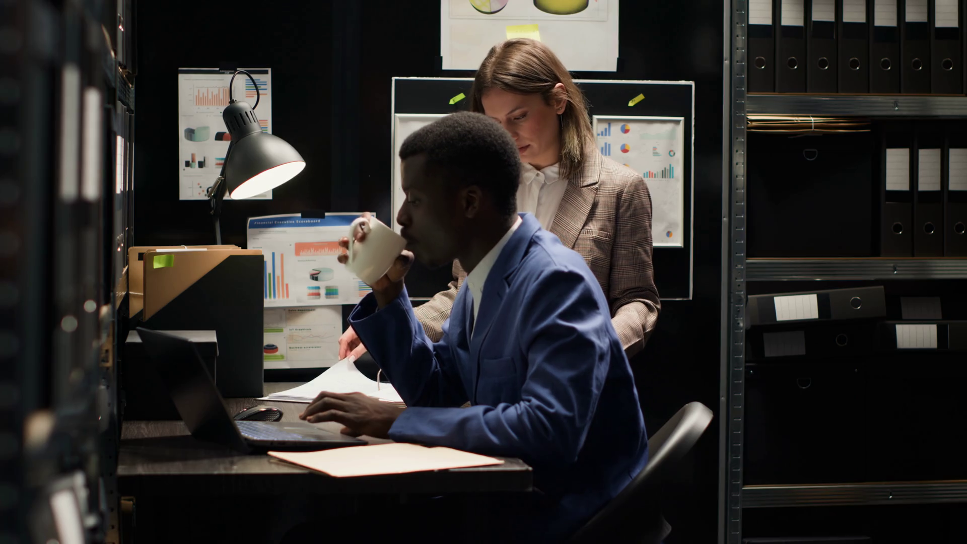 Interracial Police Partners Conduct Stock Footage SBV-348542918 ...