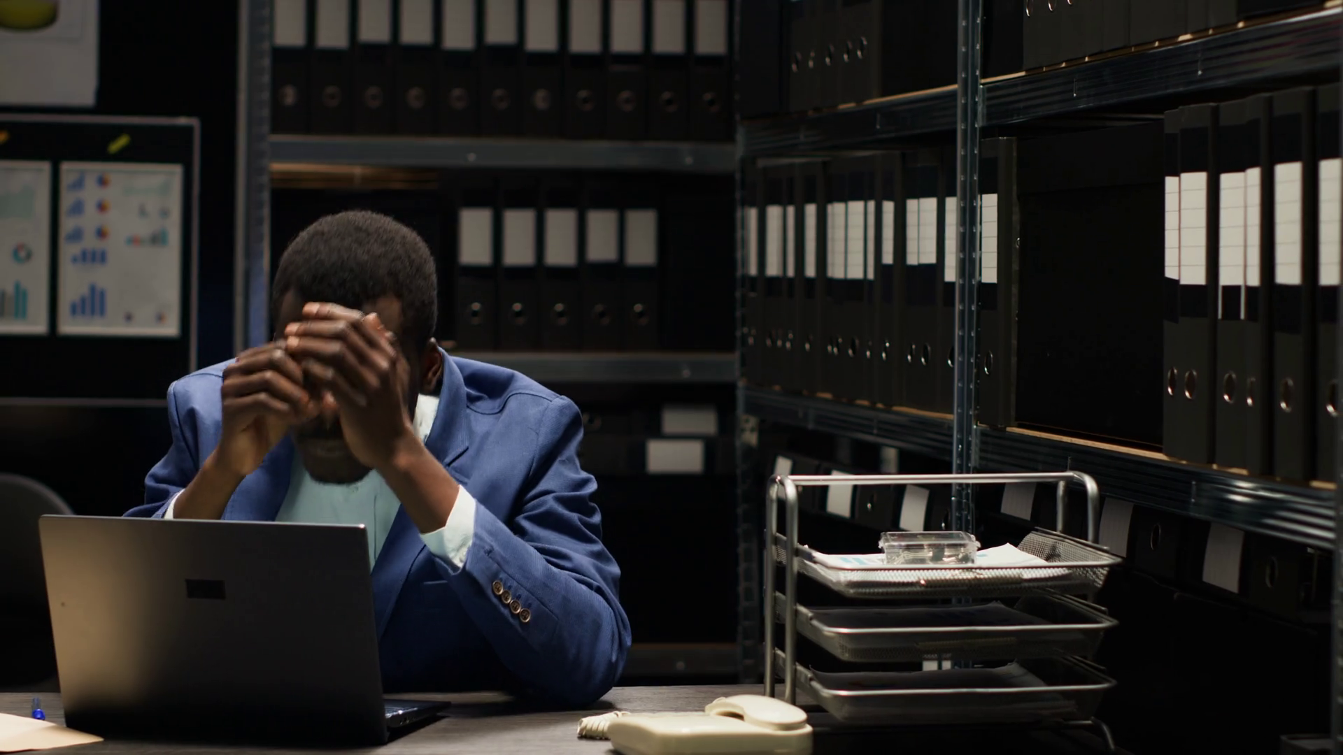 Focused African American Detective Stock Footage SBV-348542929 ...