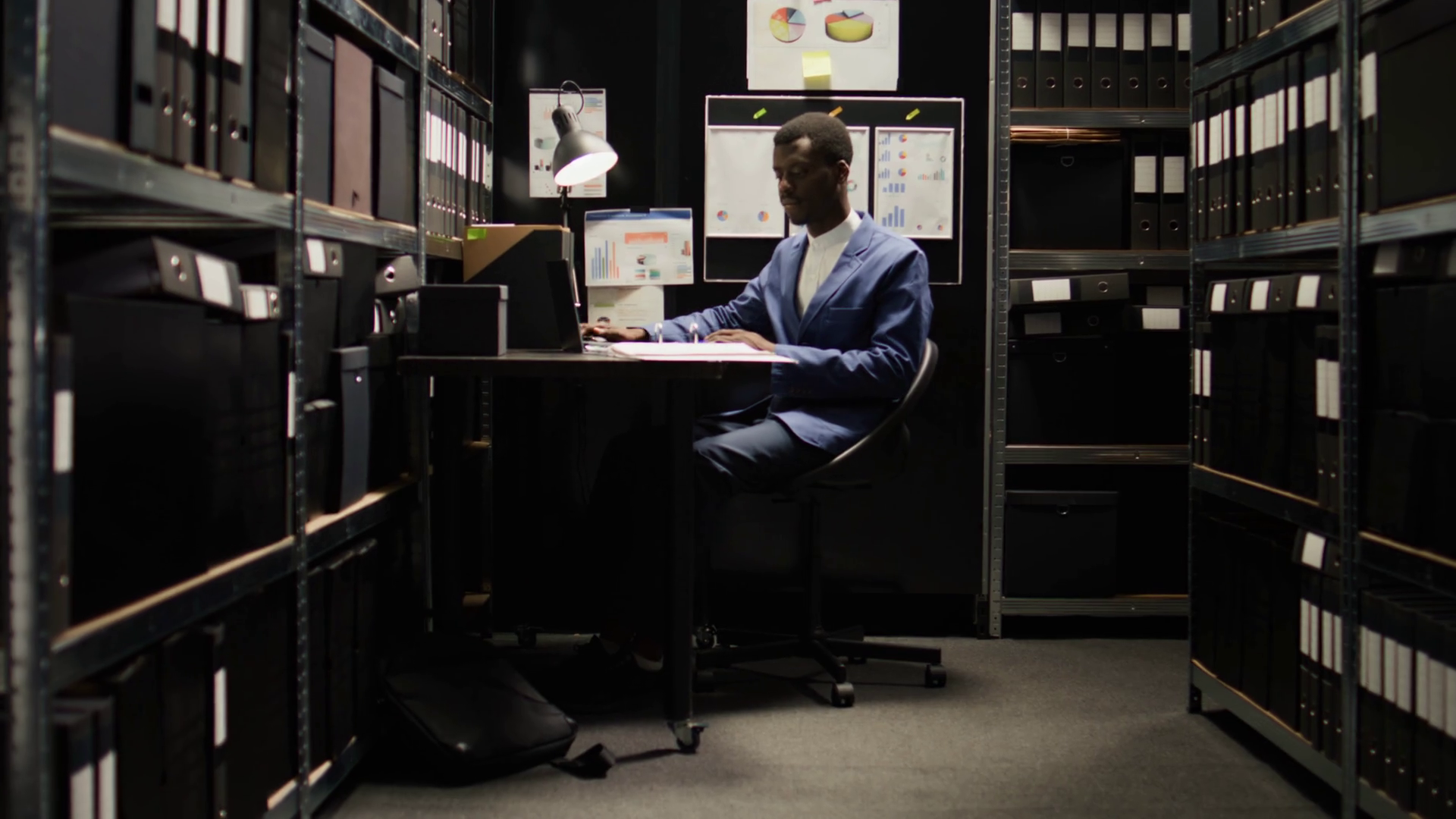 Detective Inspector Works In Office Stock Footage SBV-348542970 ...