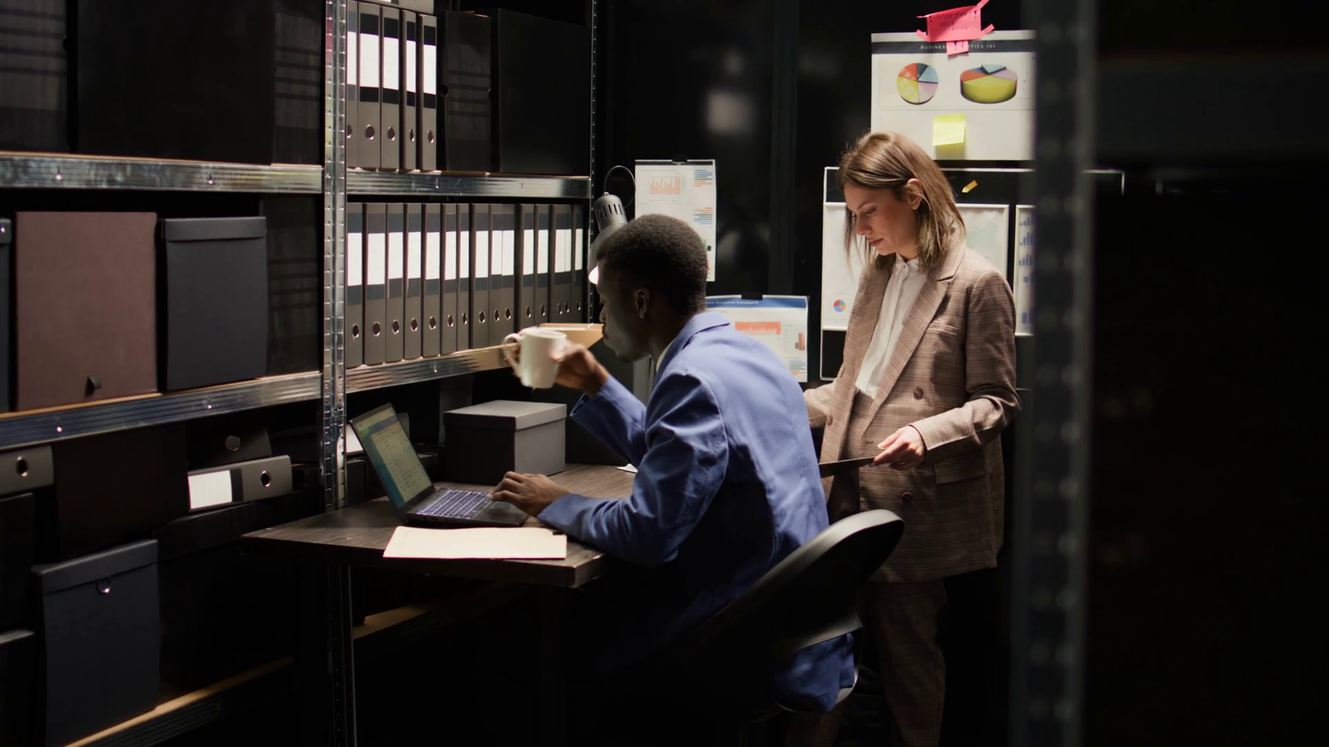 Interracial Police Partners Work Private Stock Footage SBV-348529088 ...