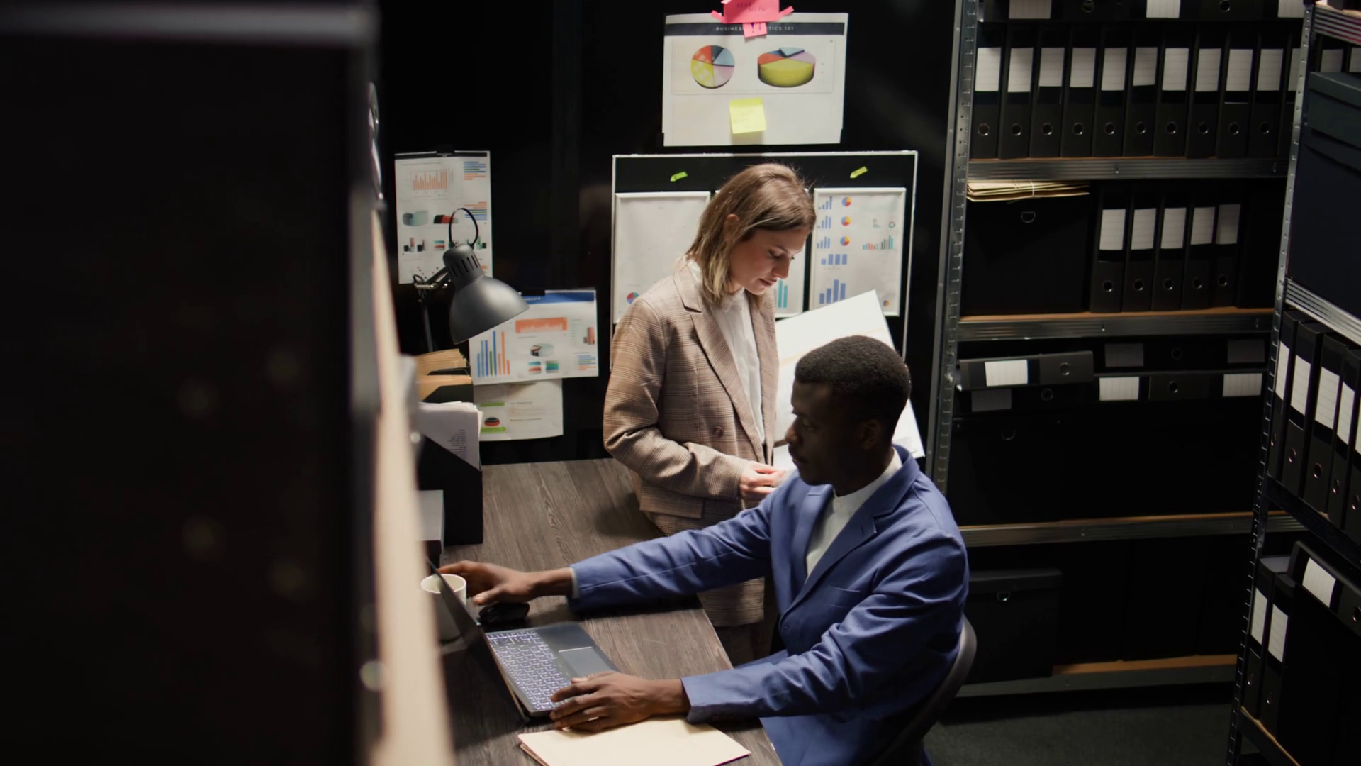 In Office Two Private Investigators Are Stock Footage SBV-348542975 ...