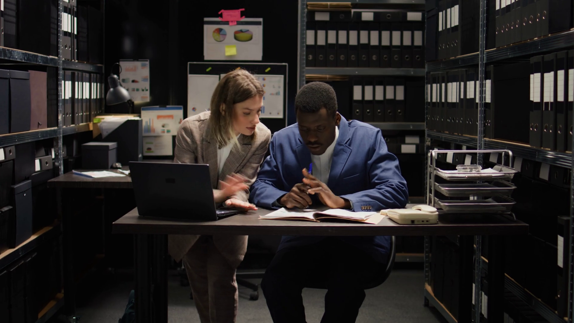 In Evidence Room Multiethnic Private Stock Footage SBV-348499628 ...
