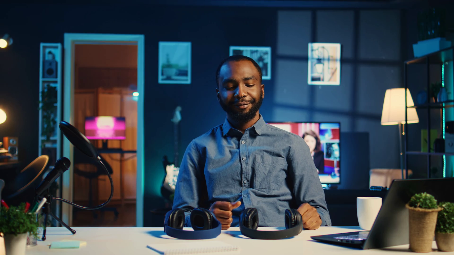 African American Content Creator Filming Stock Footage SBV-348596568 ...