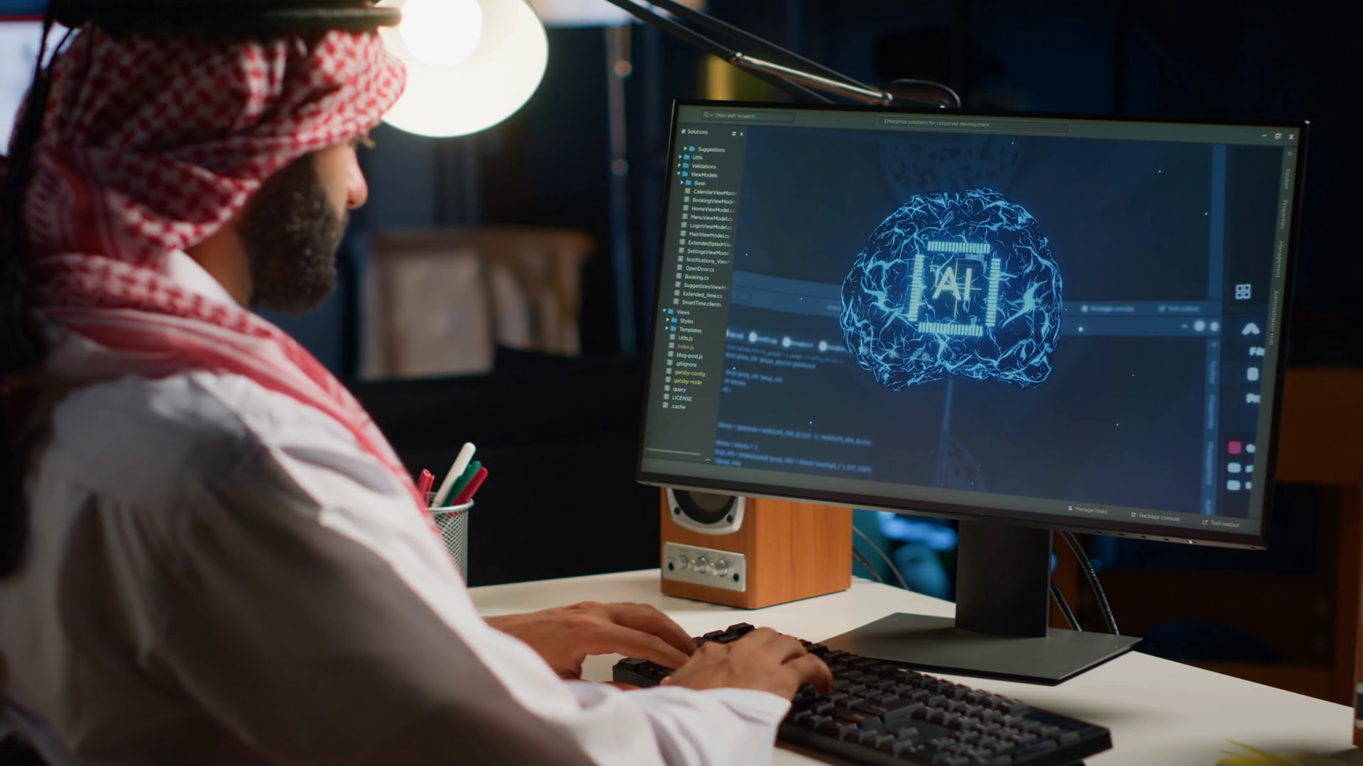 It Executive Updating Ai Systems Using Stock Footage Sbv 348647887 Storyblocks