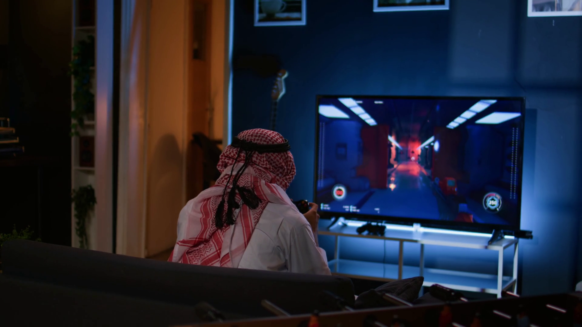 Middle Eastern Gamer Feeling Gutted Losing Stock Footage SBV-348678883 ...