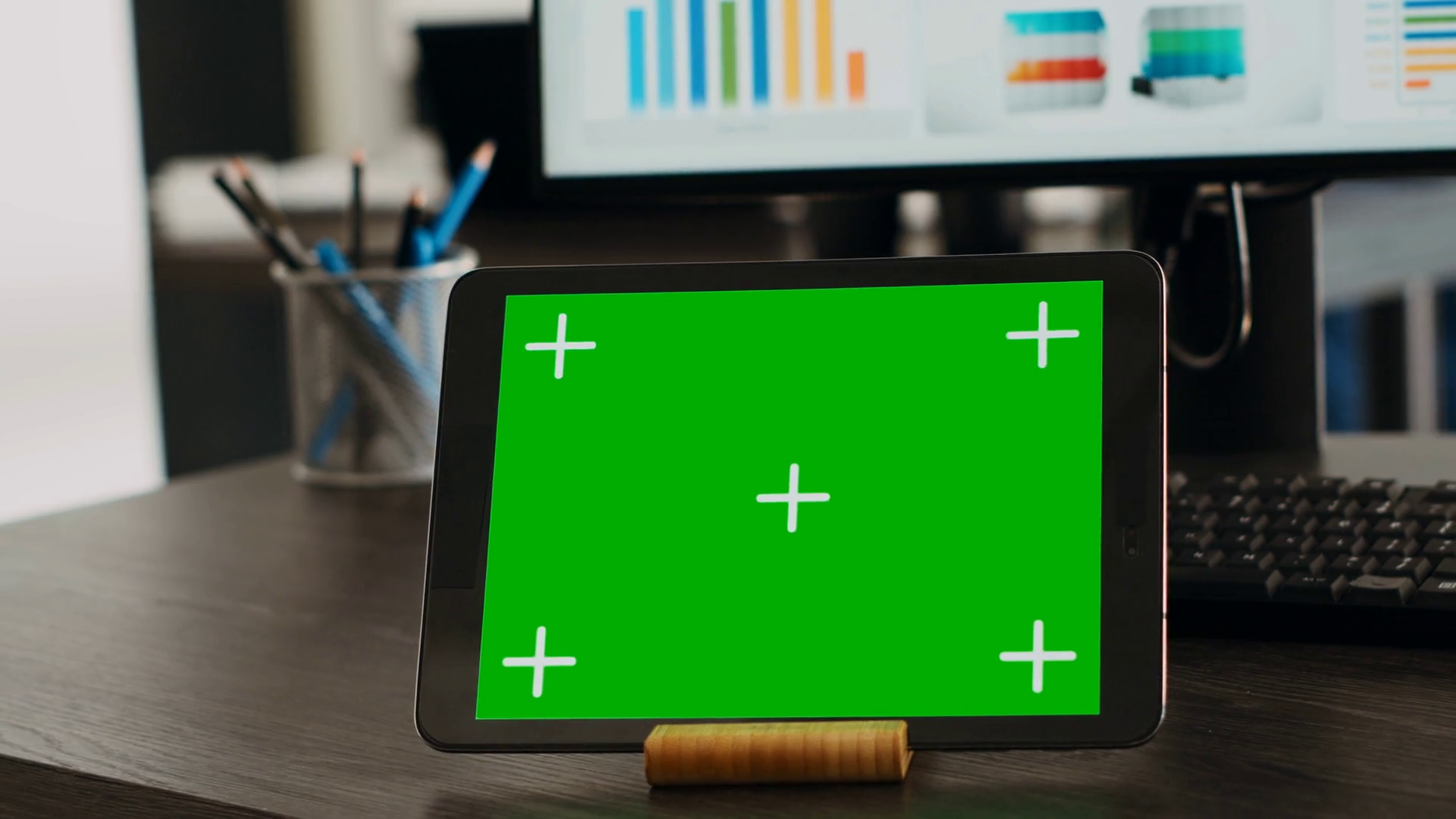 Digital Tablet Presenting Greenscreen Stock Footage SBV-348653038 ...