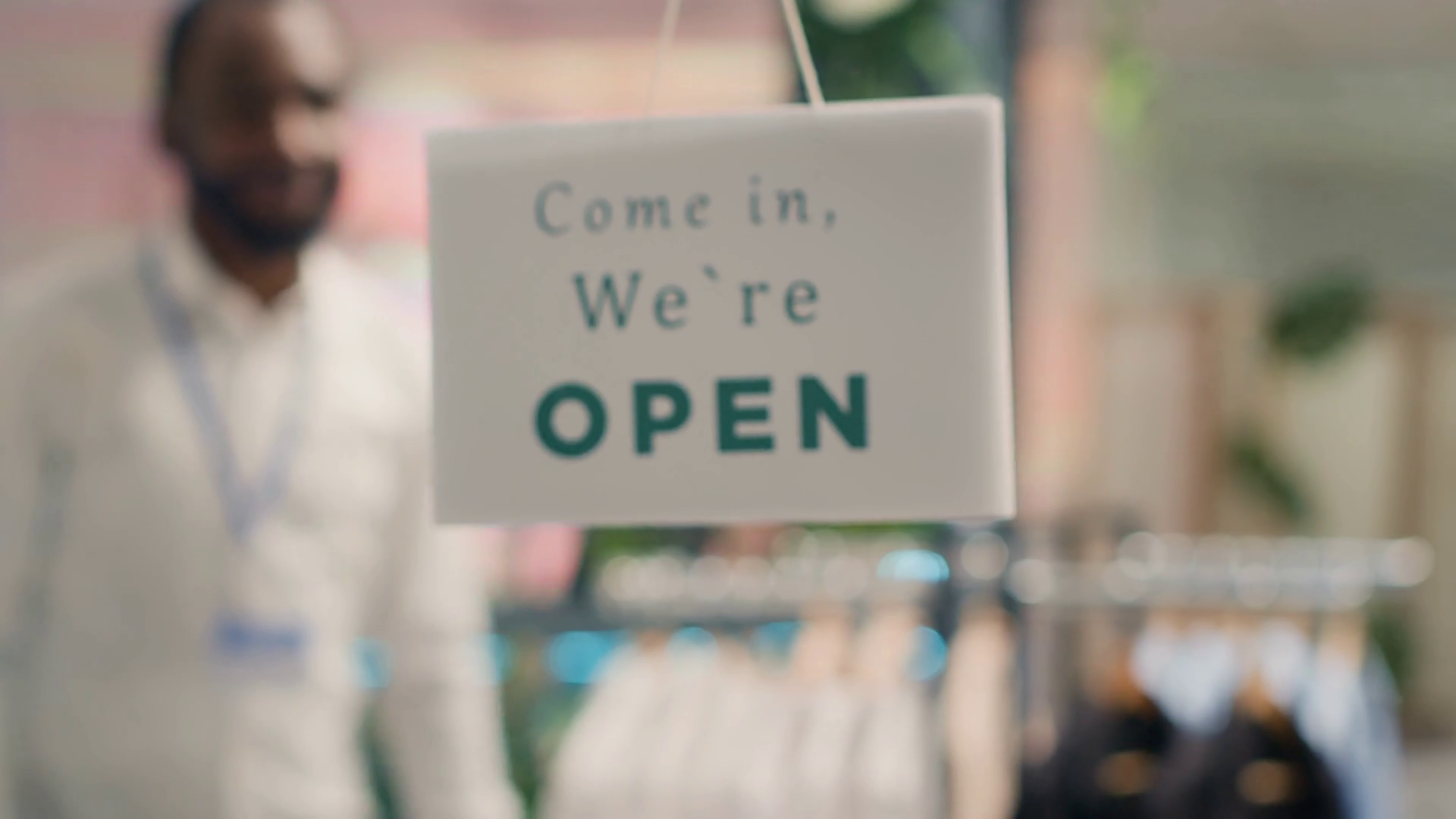 Man Closing Clothing Store At Night Selling Stock Footage SBV-348657084 ...