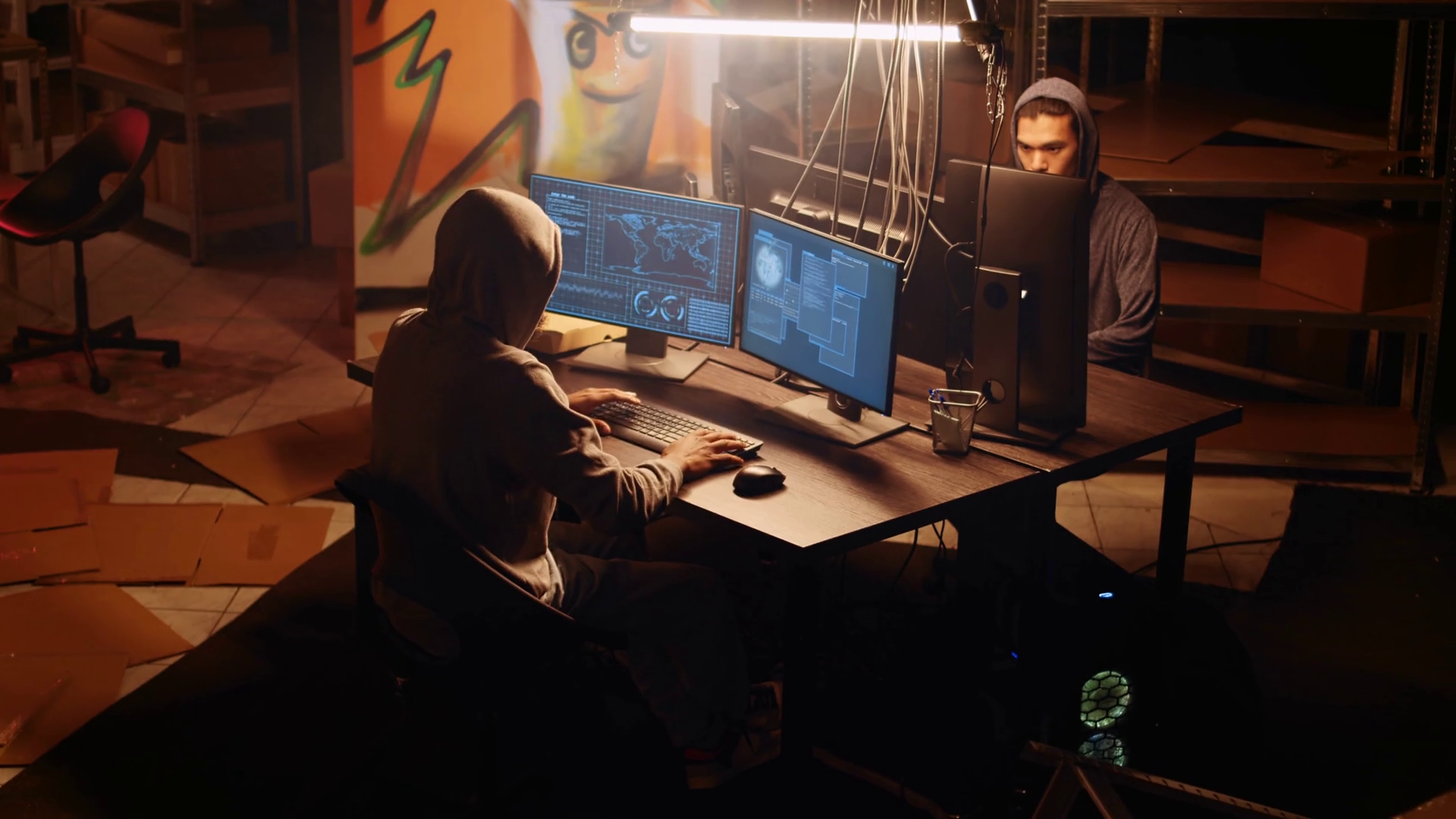 Cybercriminals Rushing To Exit Hideaway Stock Footage SBV-348668681 ...