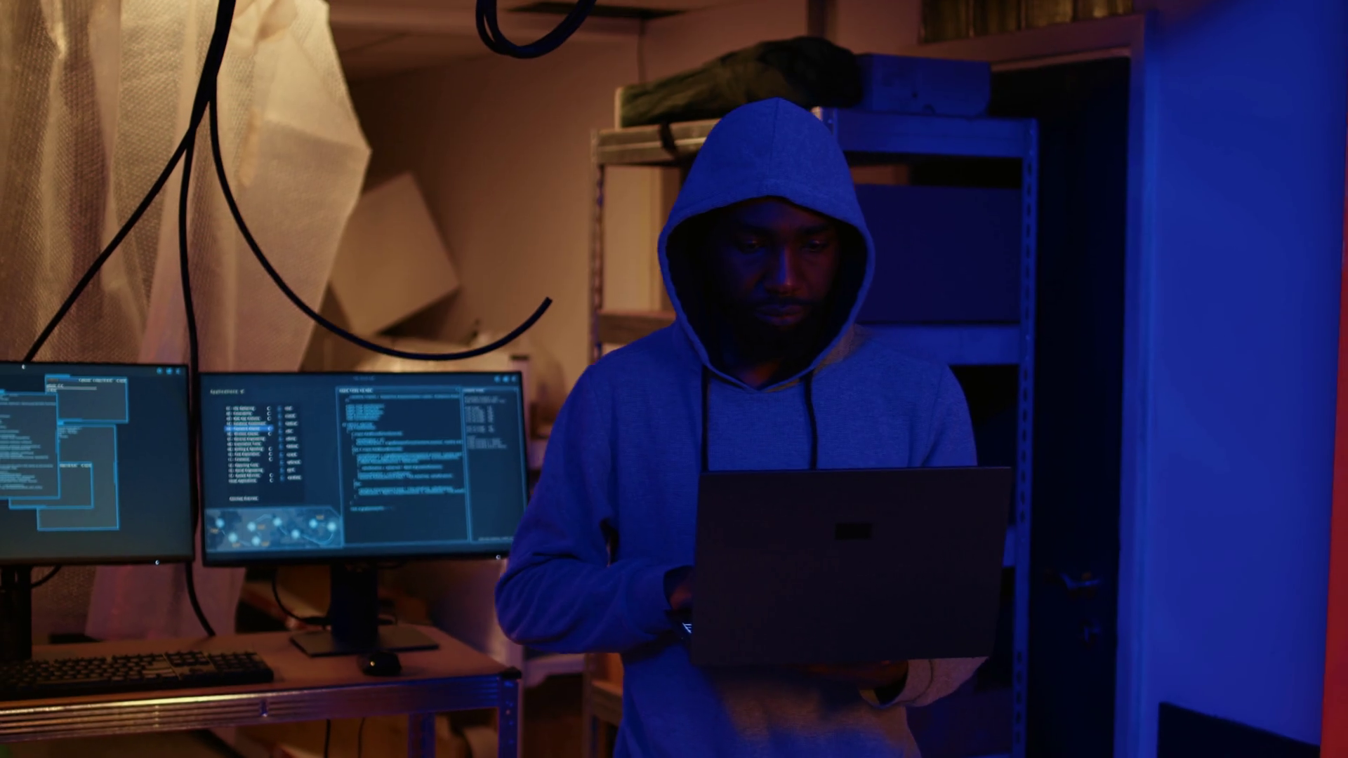 Rogue Computer Scientist Arriving With Stock Footage SBV-348668902 ...