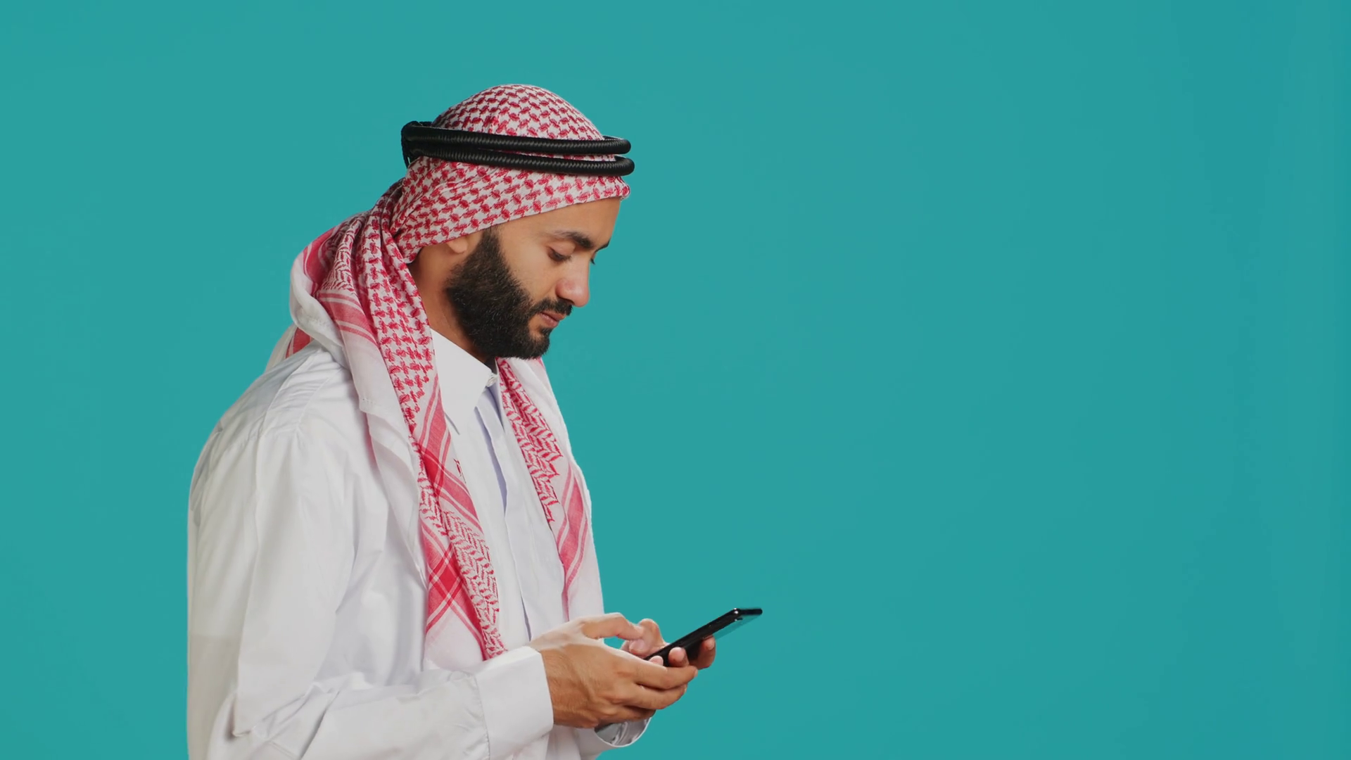 Islamic Guy Greeting Friends On Online Call Stock Footage SBV-348767487 ...