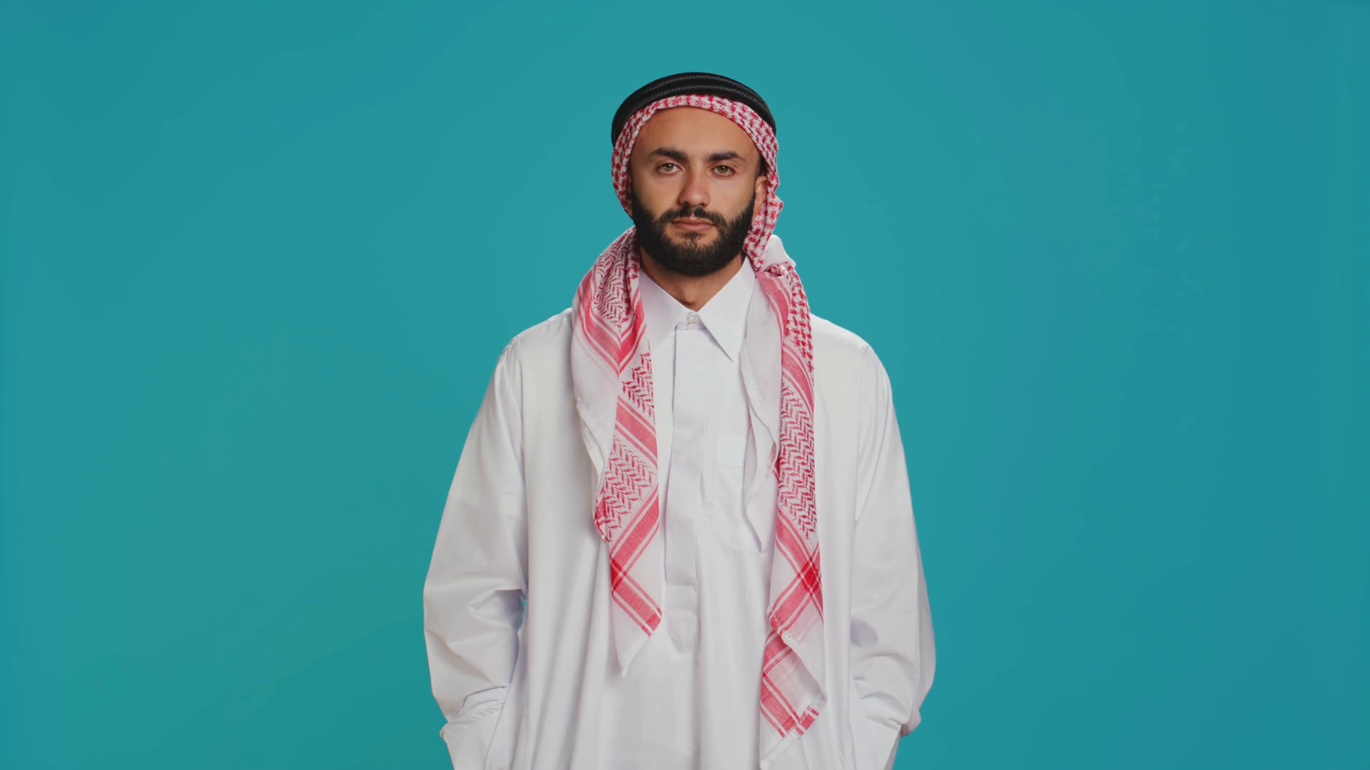 Muslim Guy Nodding In Studio Shot Saying Yes Stock Footage SBV ...