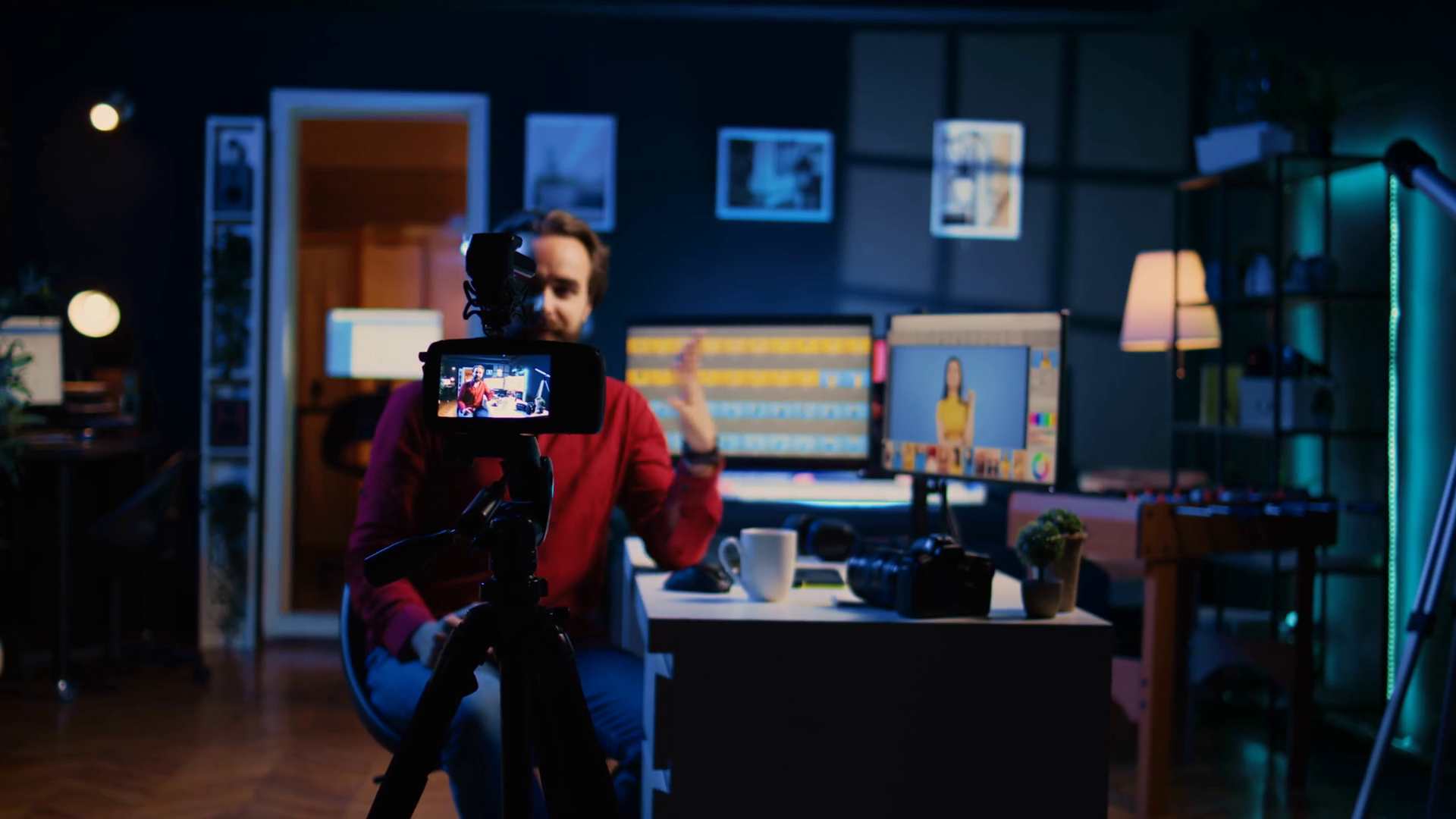 Photography Influencer Presenting Daily Life Stock Footage SBV ...