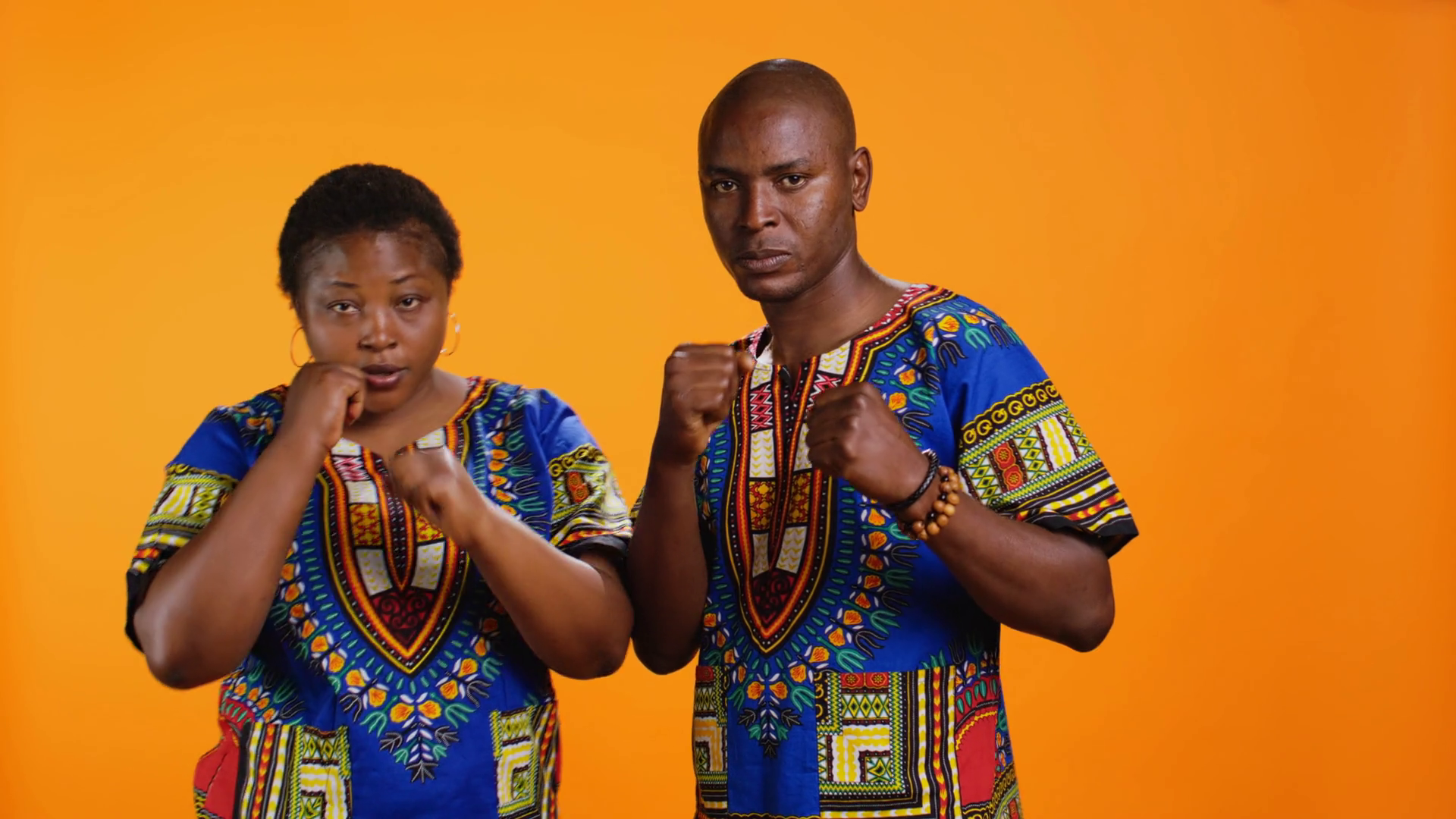 Strong Mad Couple Throwing Punches Ready Stock Footage SBV-348778204 ...