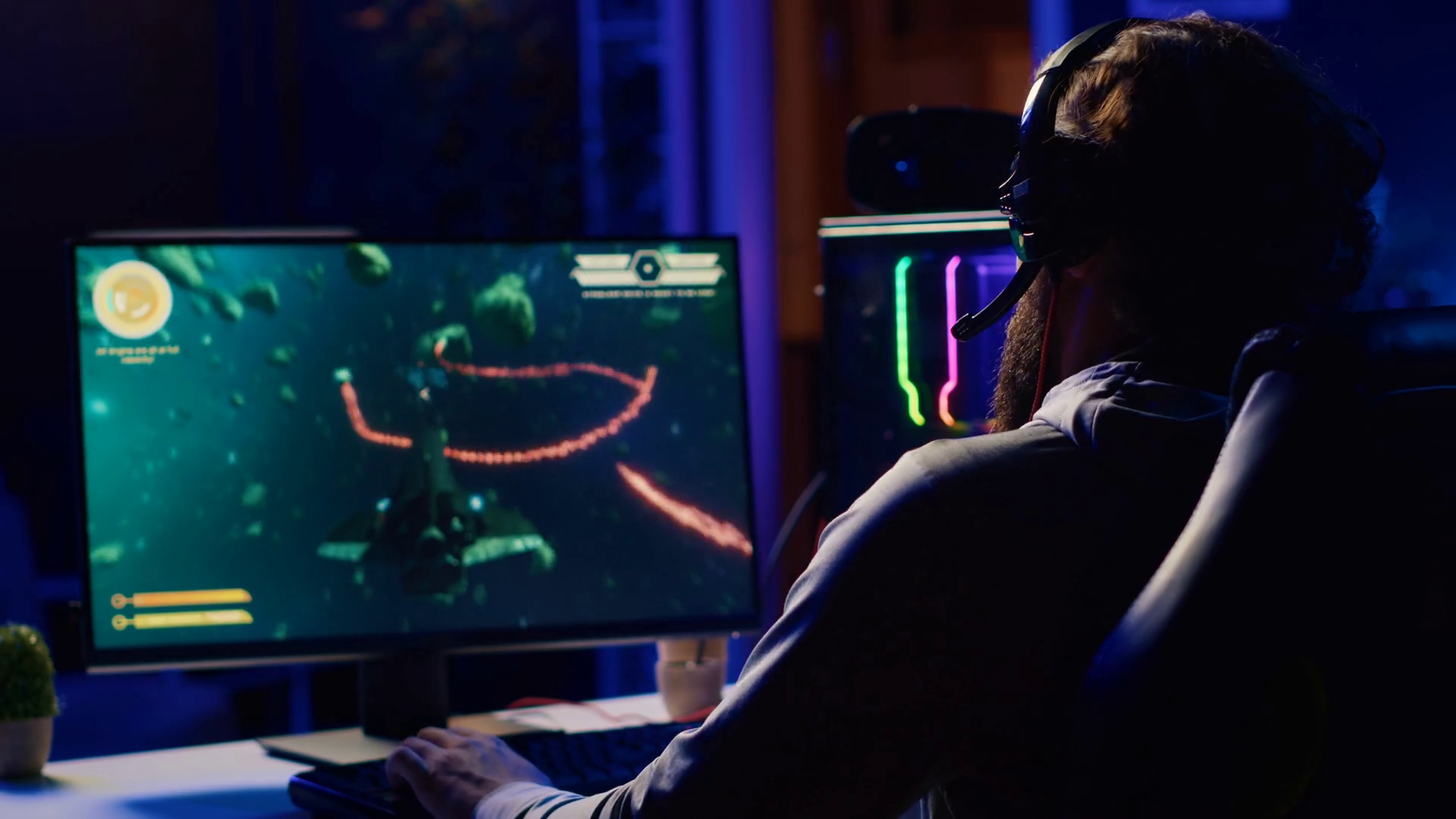 Gamer Receiving Game Over Screen Getting Stock Footage SBV-348719882 ...