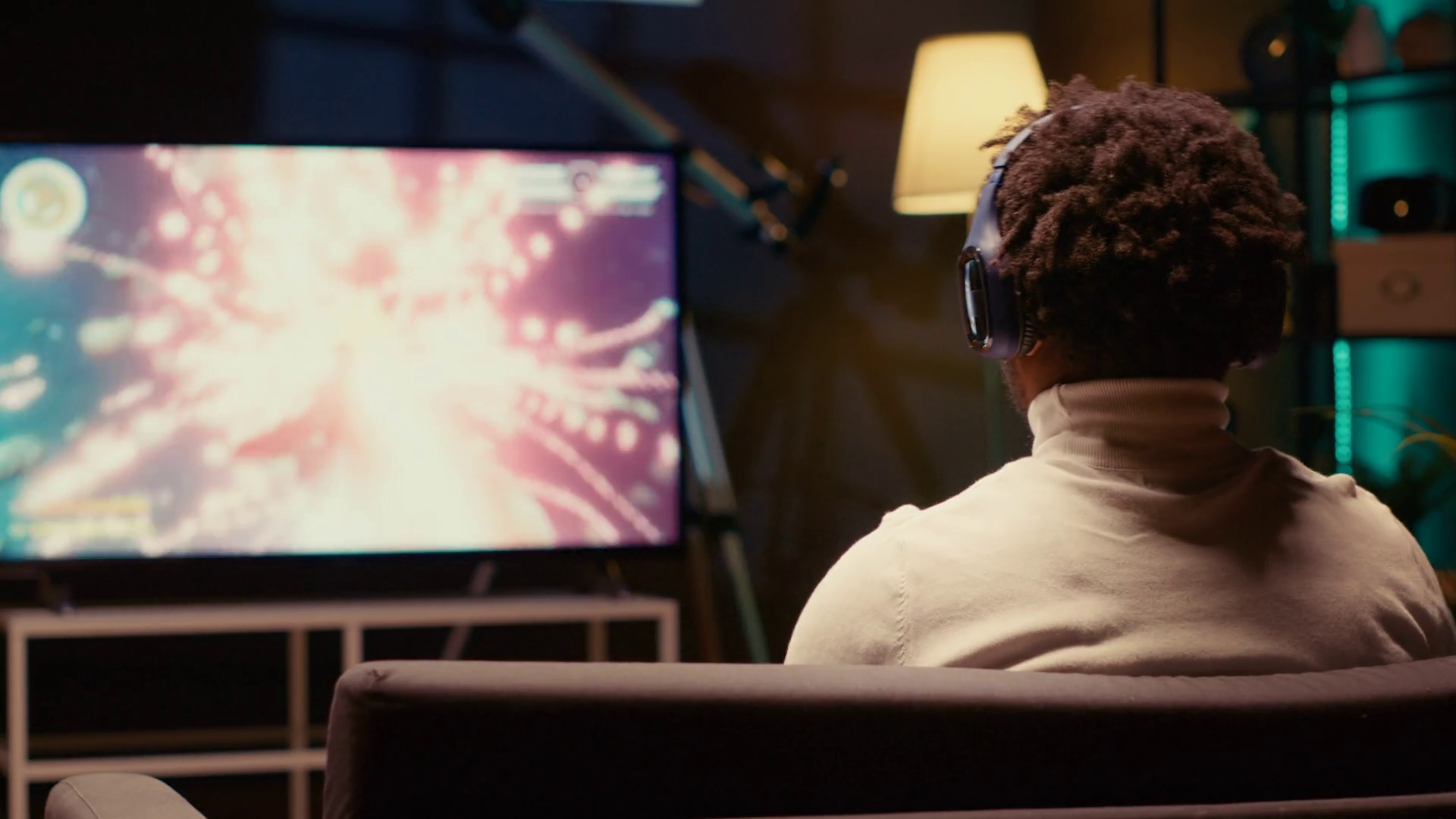 Gamer Upset Receiving Game Over Screen On Tv Stock Footage SBV ...