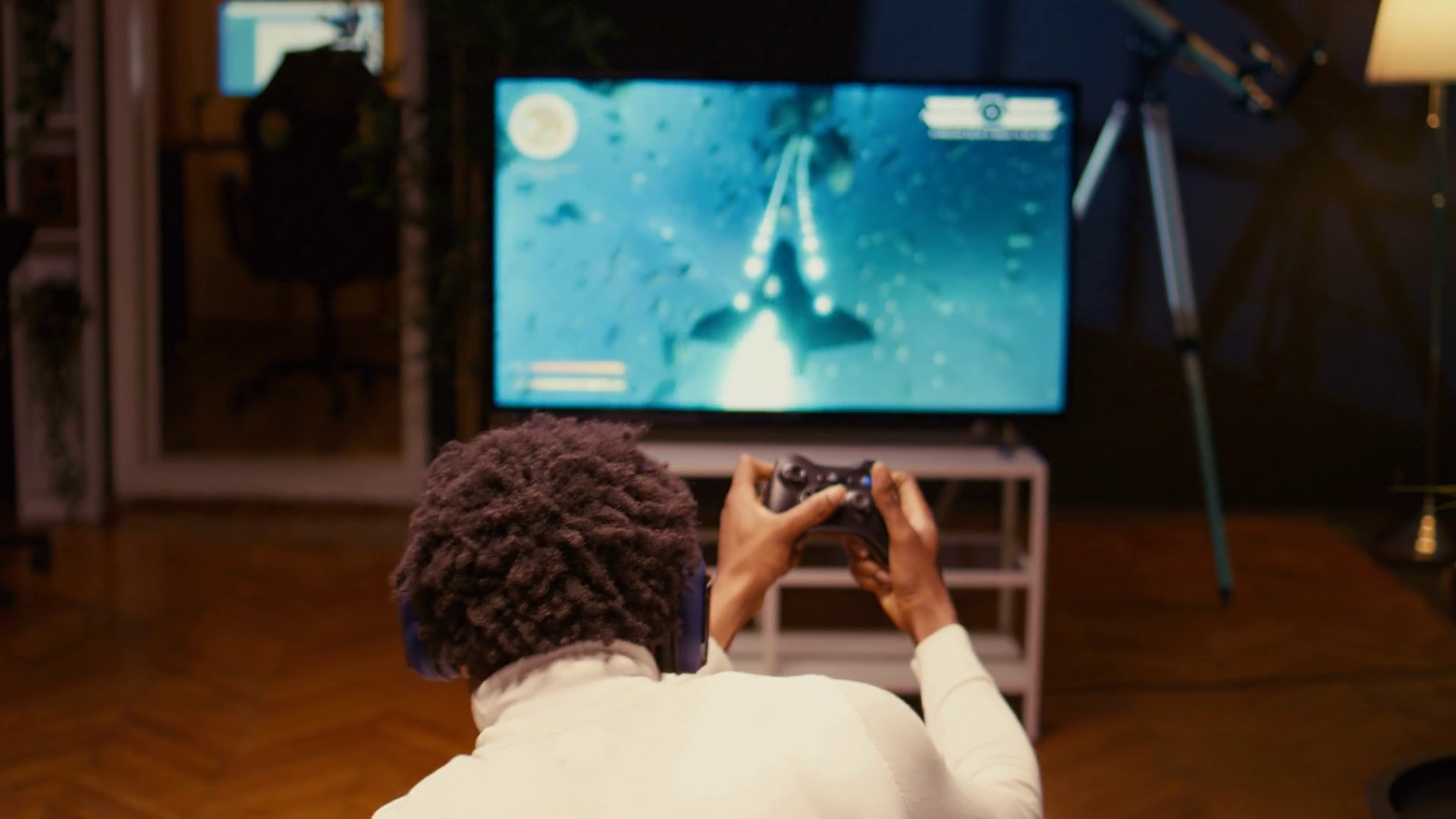 Gamer Shooting Foes Trying To Defeat In Stock Footage SBV-348775163 ...