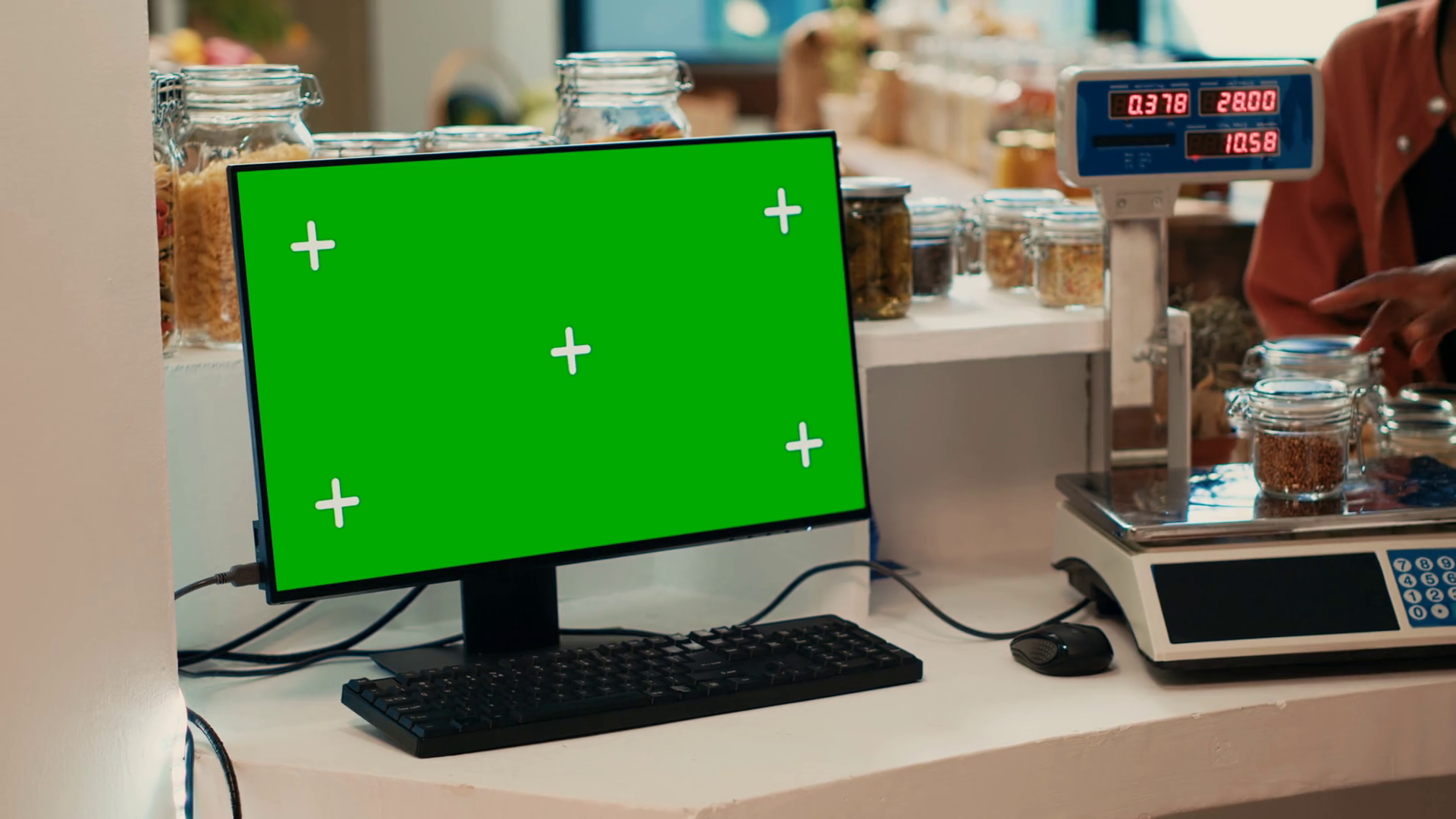 Greenscreen Display At Local Grocery Store Stock Footage SBV-348812754 ...
