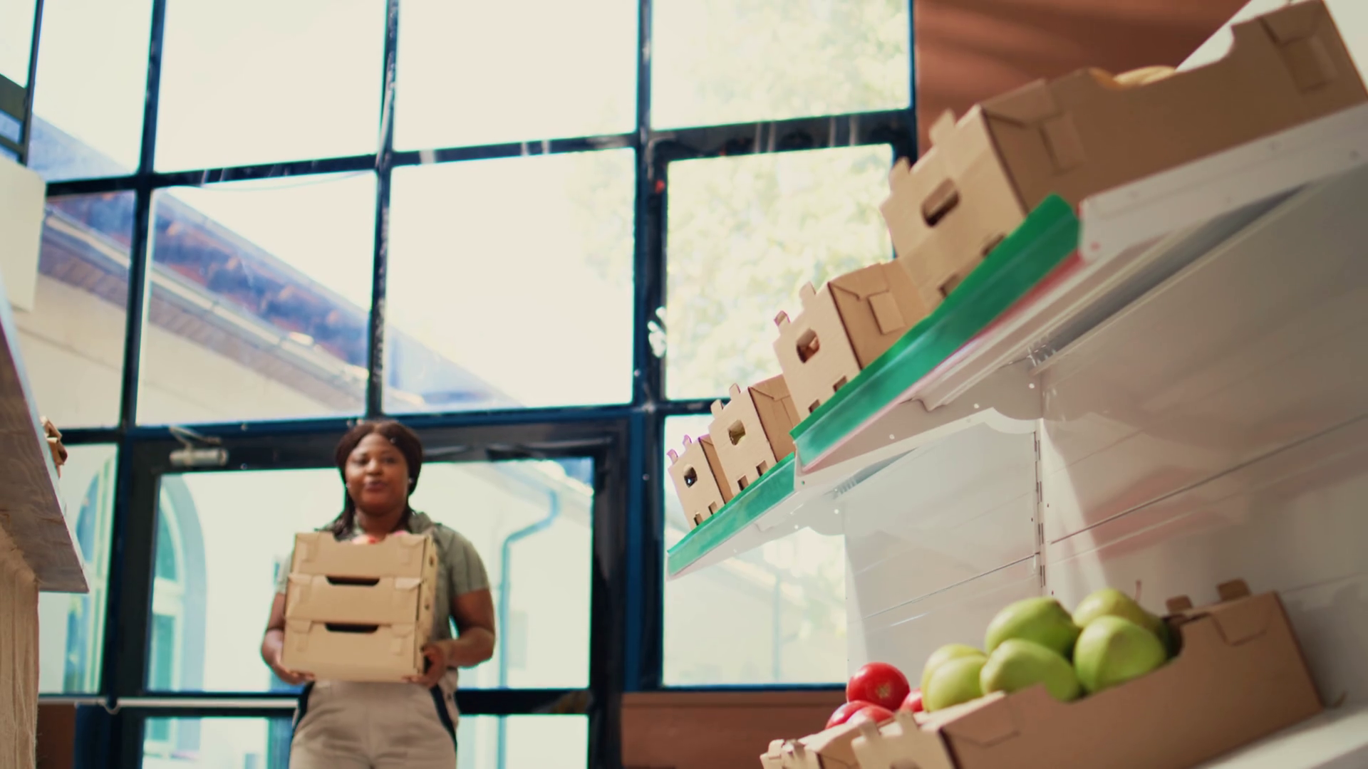 Storekeeper Receiving Fresh Supplies From Stock Footage SBV-348814799 ...