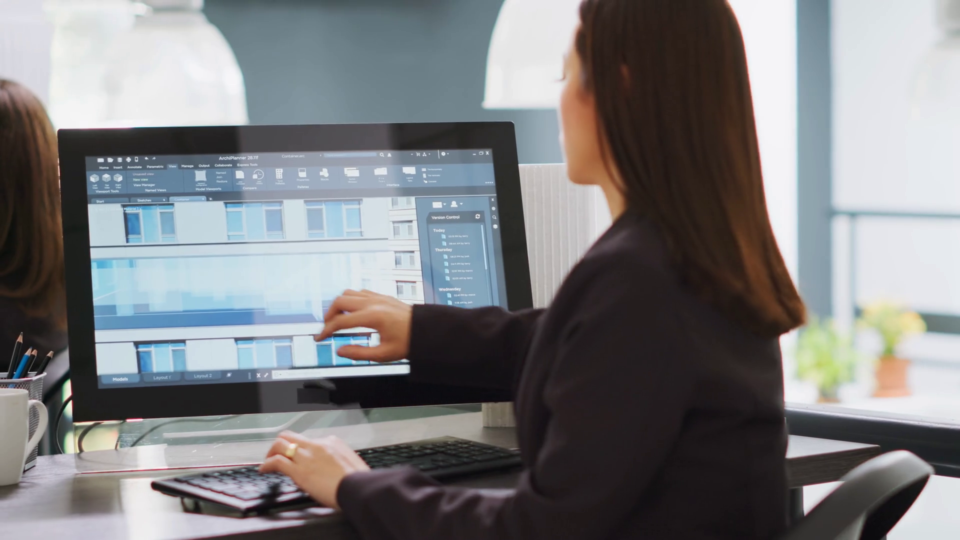 Creative Developer Designing Building Models Stock Footage SBV ...