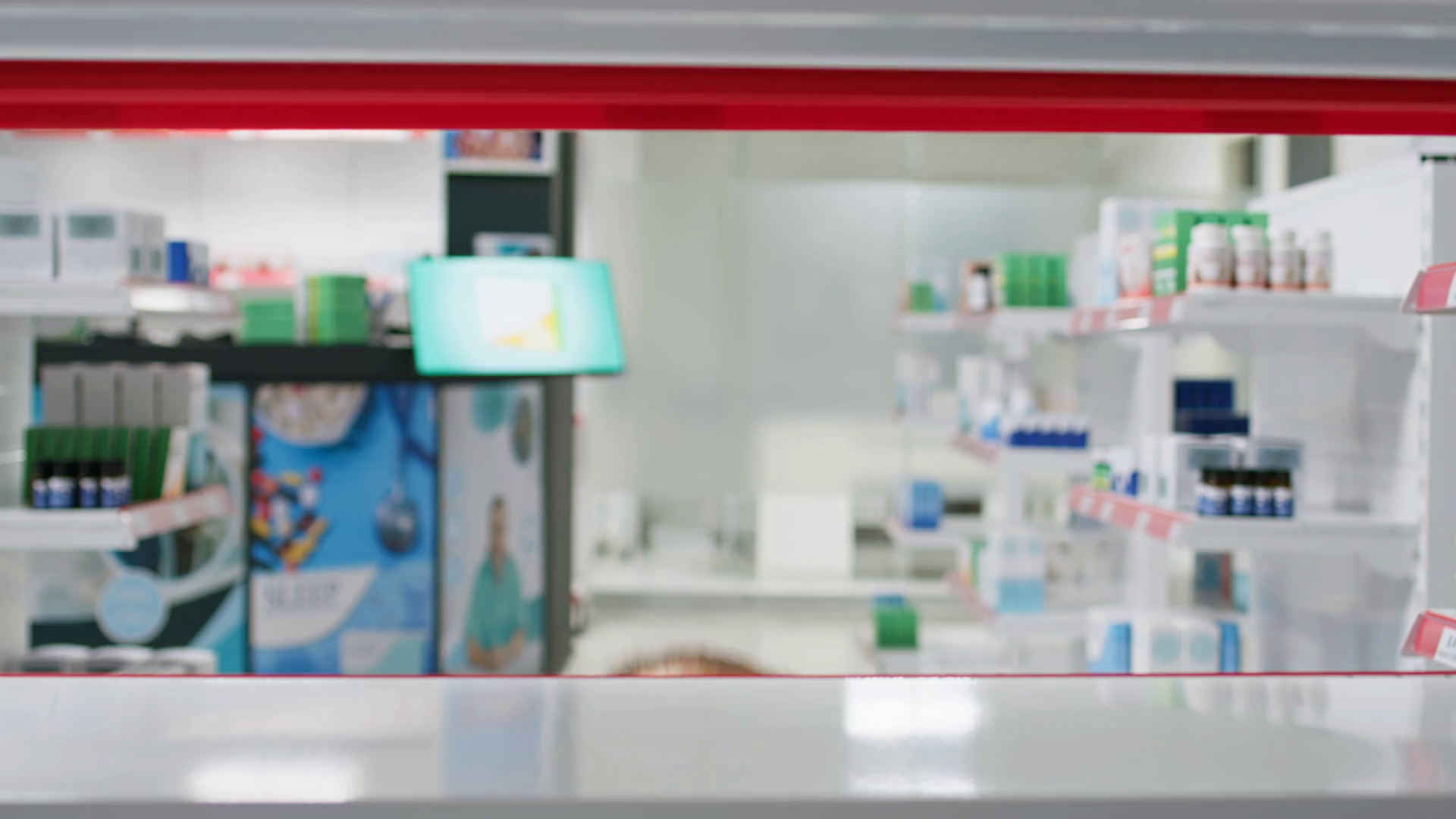 Pov Of Retail Worker Arranging Pharmacy Stock Footage SBV-348823558 ...