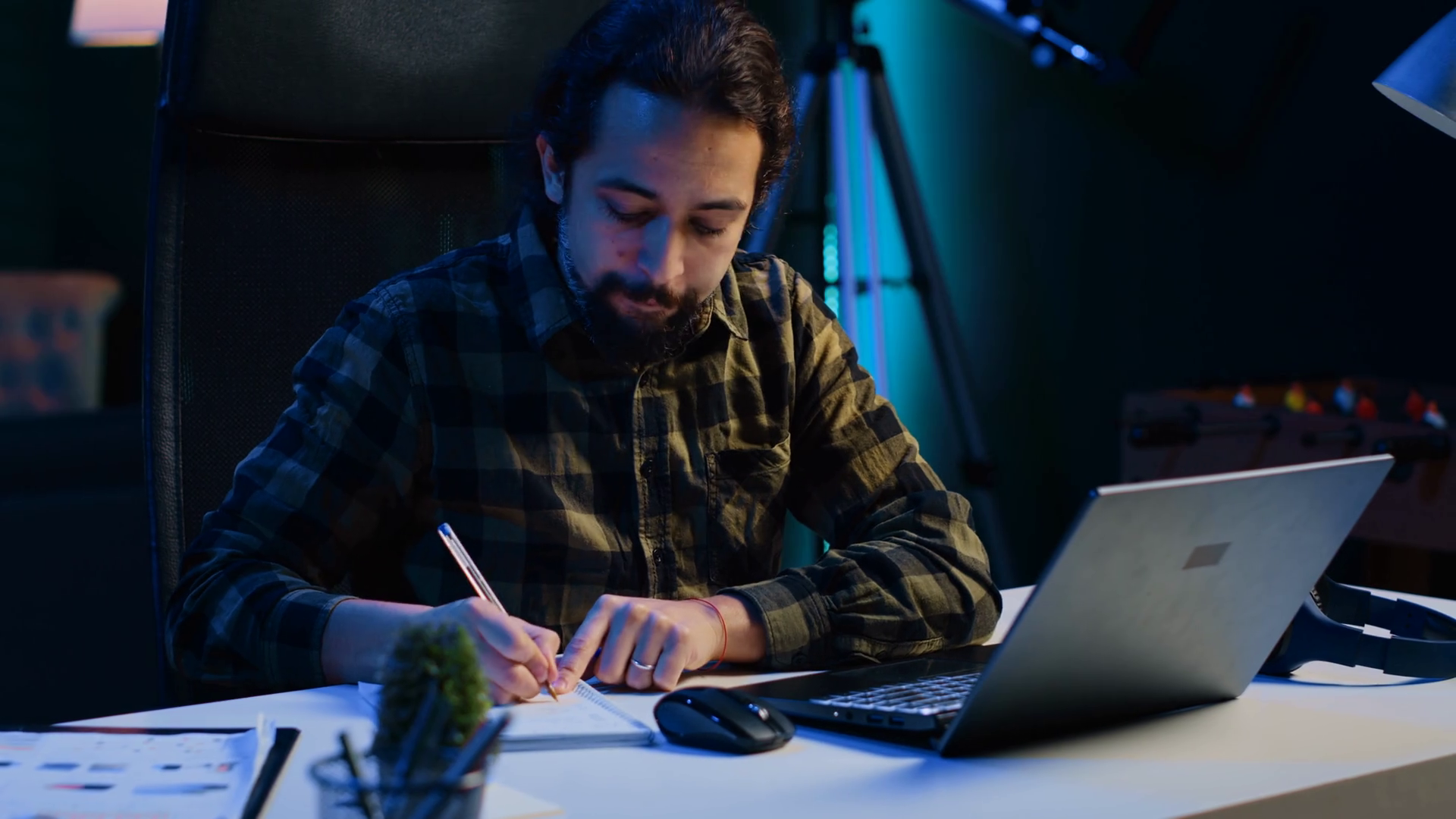 Man At Home Paying Attention In Elearning Stock Footage SBV-348802011 ...
