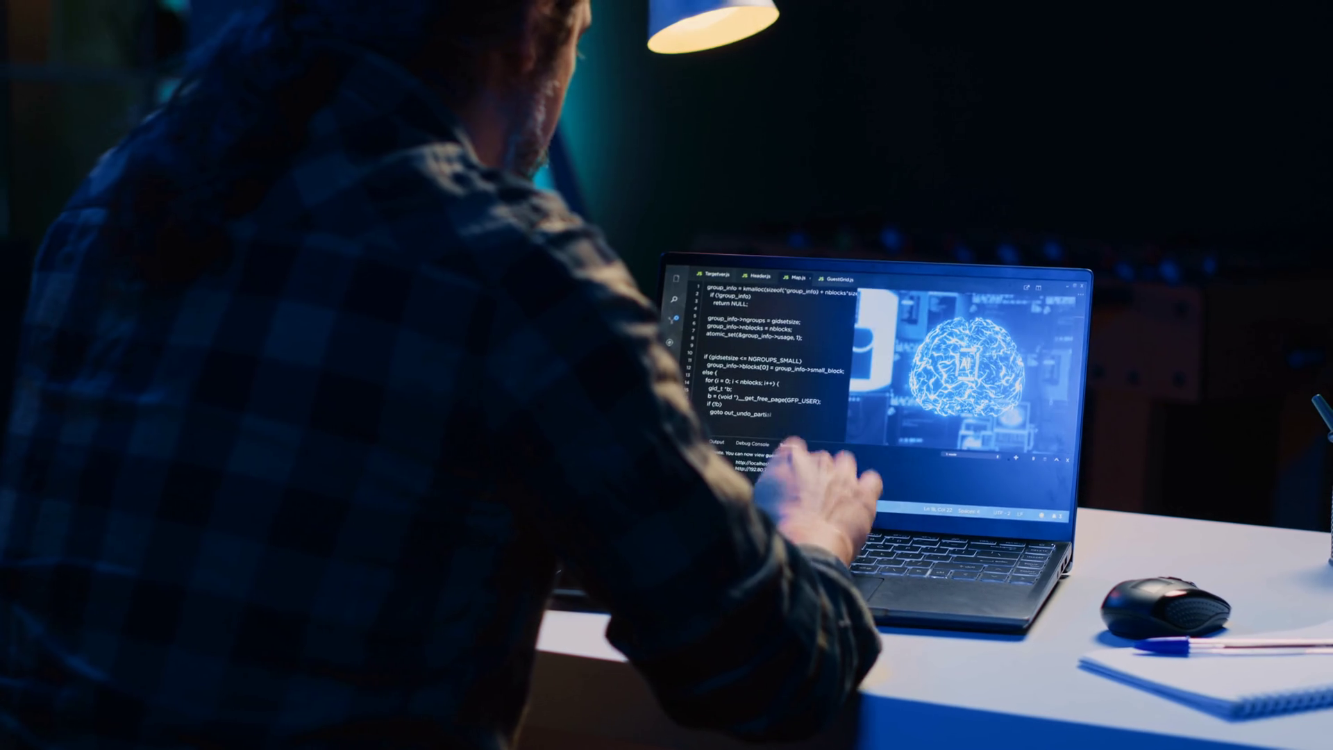 Computer Scientist Updating Artificial Stock Footage SBV-348799495 - Storyblocks