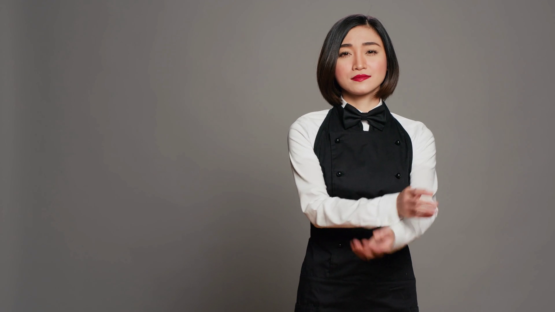 Asian Diner Employee Prepared To Serve Food Stock Footage SBV-348853538 ...