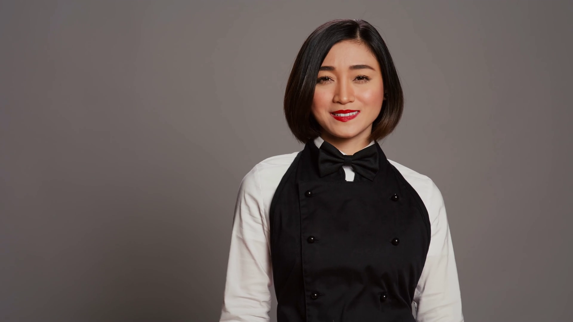 Restaurant Hostess Posing With Confidence In Stock Footage SBV ...