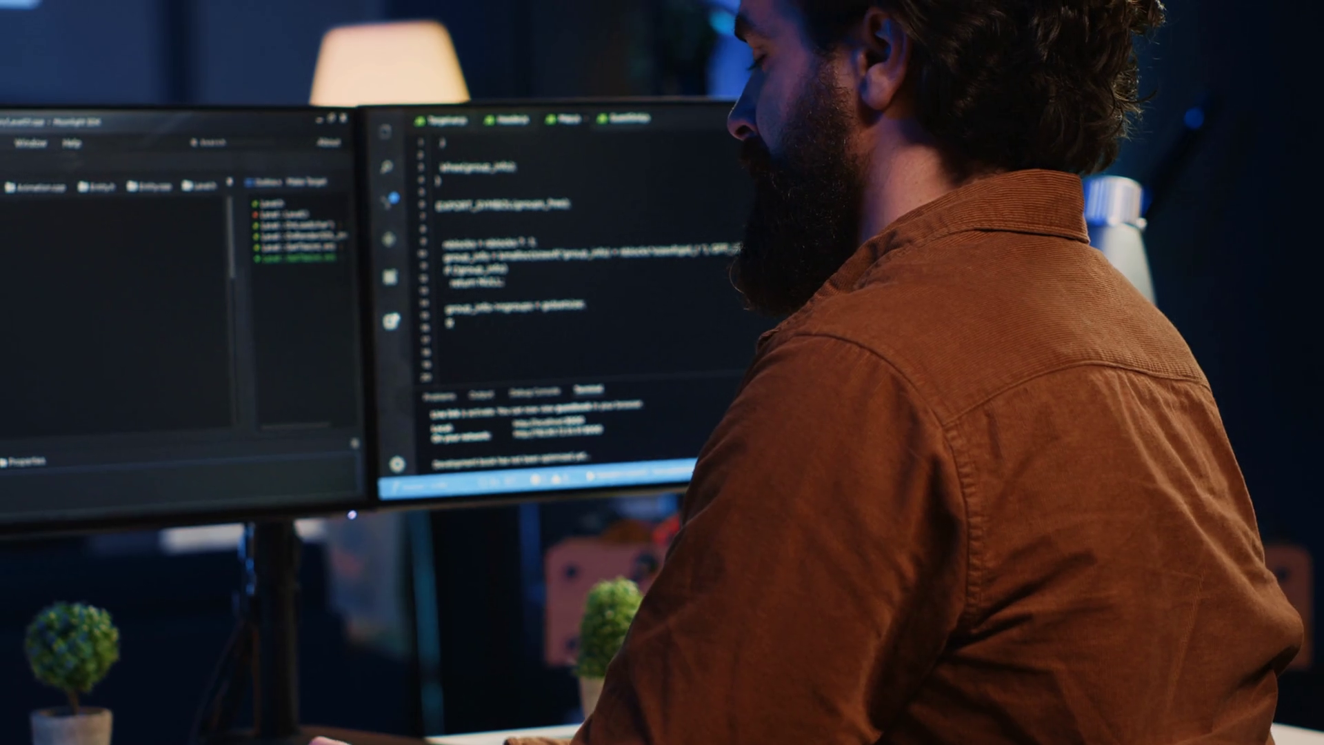 Smiling Freelancing Developer In Home Office Stock Footage SBV ...