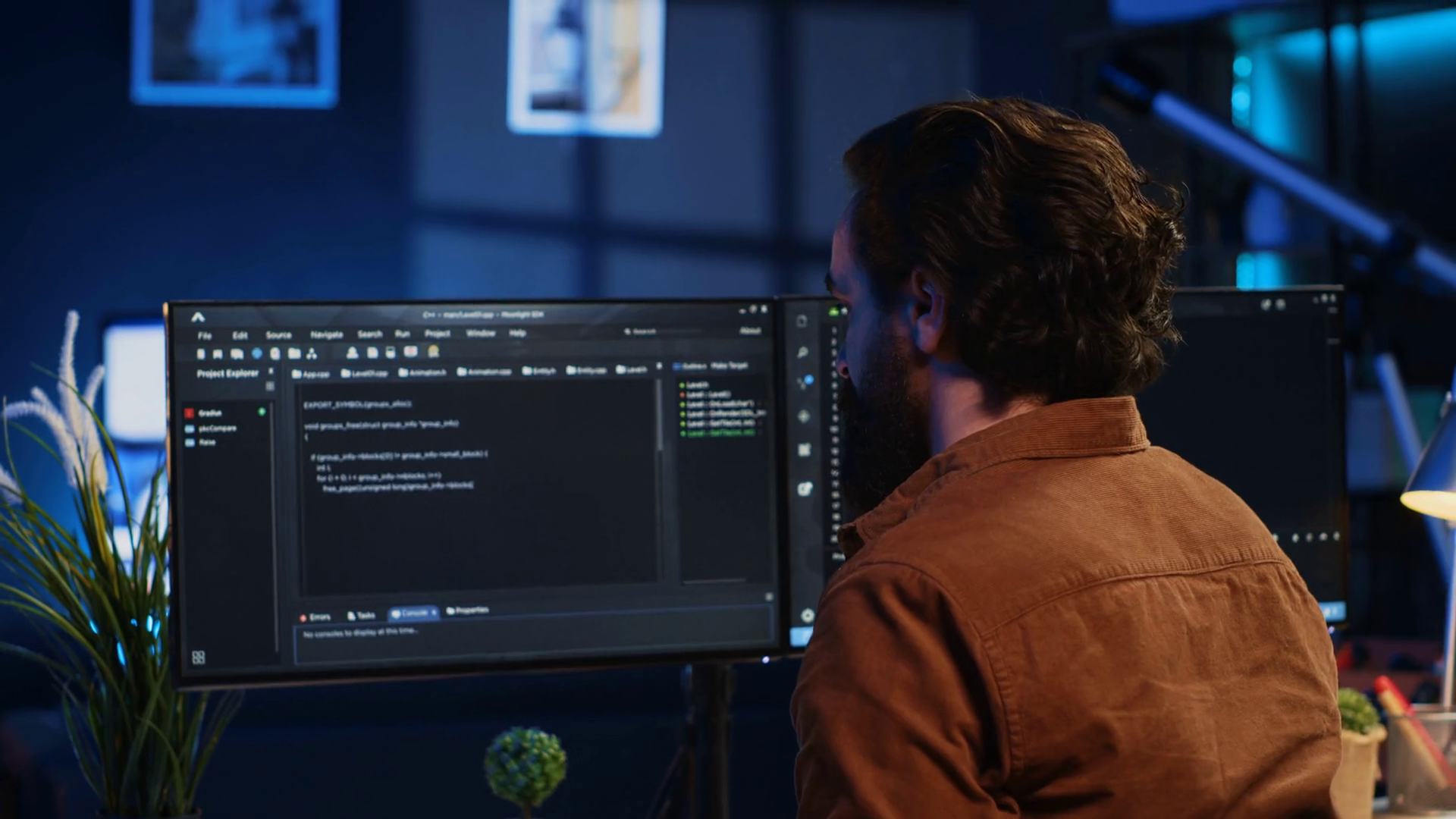 Happy Self Employed Developer In Home Office Stock Footage SBV ...