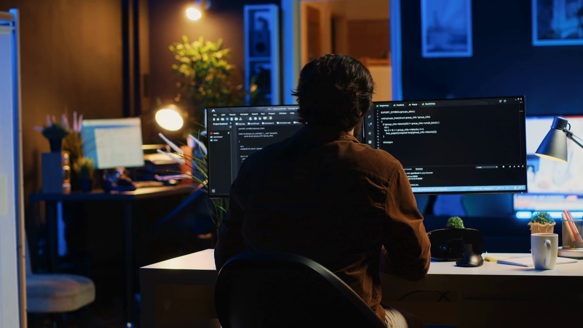 Teleworking Programmer Using Futuristic Vr Stock Footage SBV-348844893 ... Teleworking Programmer Using Futuristic Vr Stock Footage SBV-348844893 ...