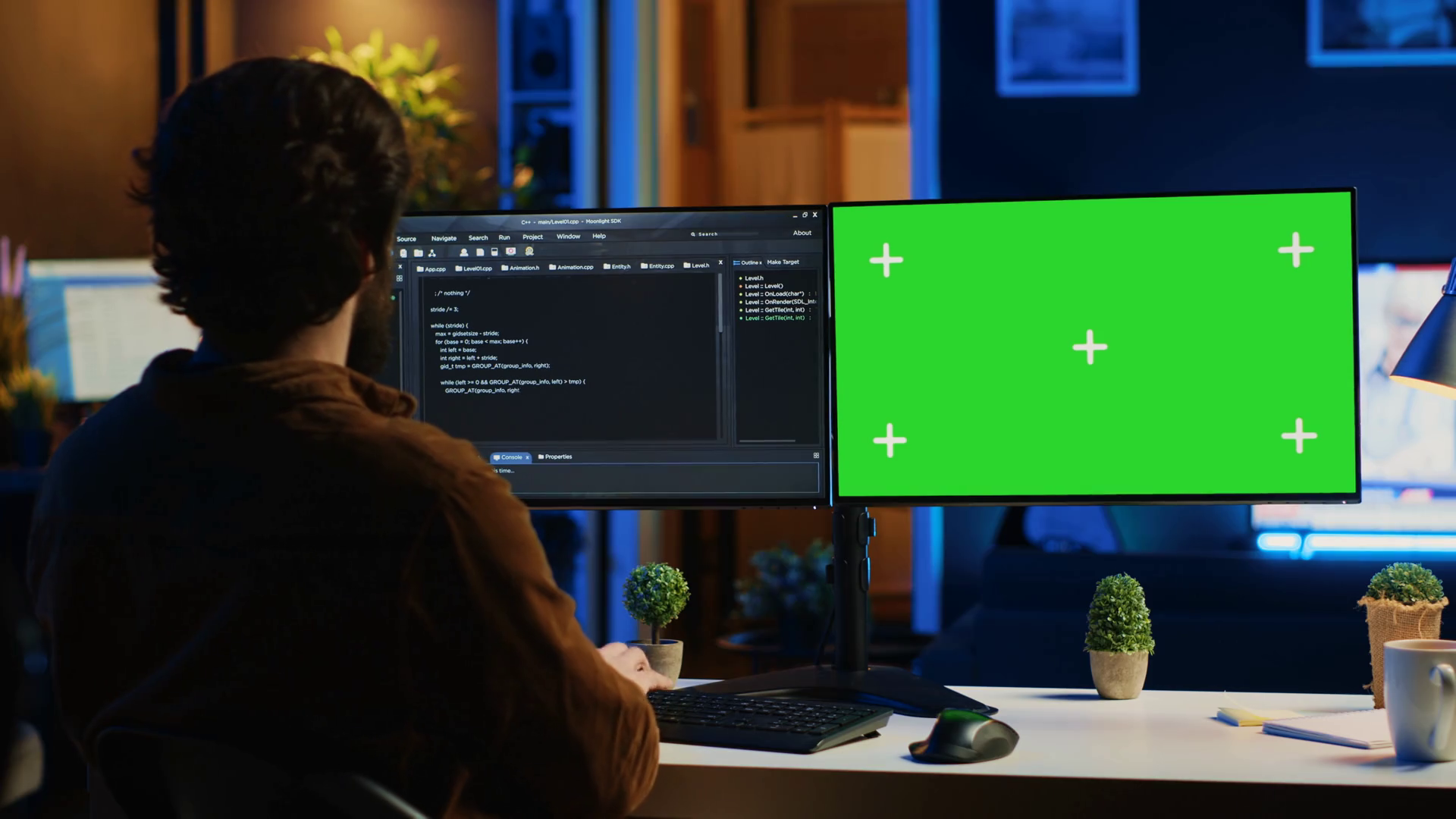 Freelancing Man Doing Support Job From Stock Footage SBV-348849411 ...