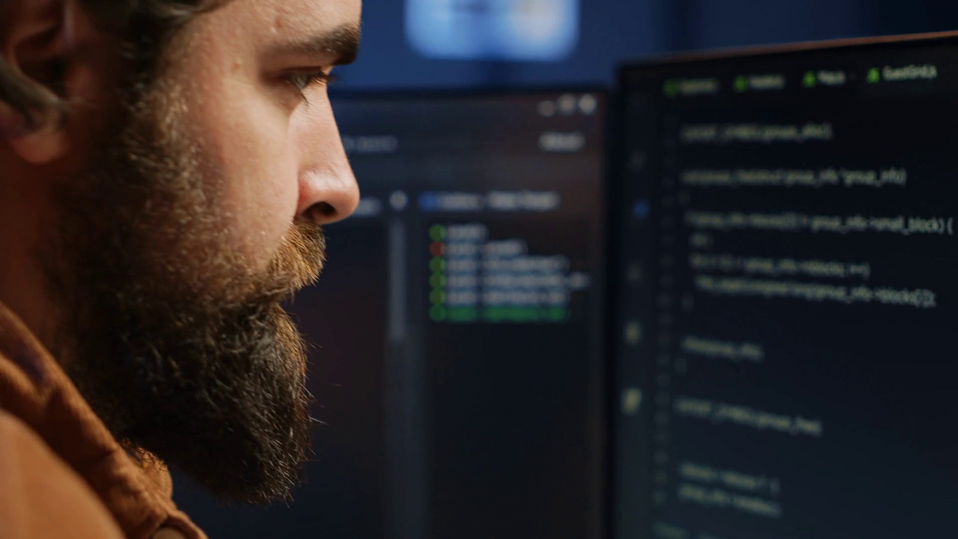 Software Engineer Concerned Concentrating On Stock Footage SBV-348844673 - Storyblocks