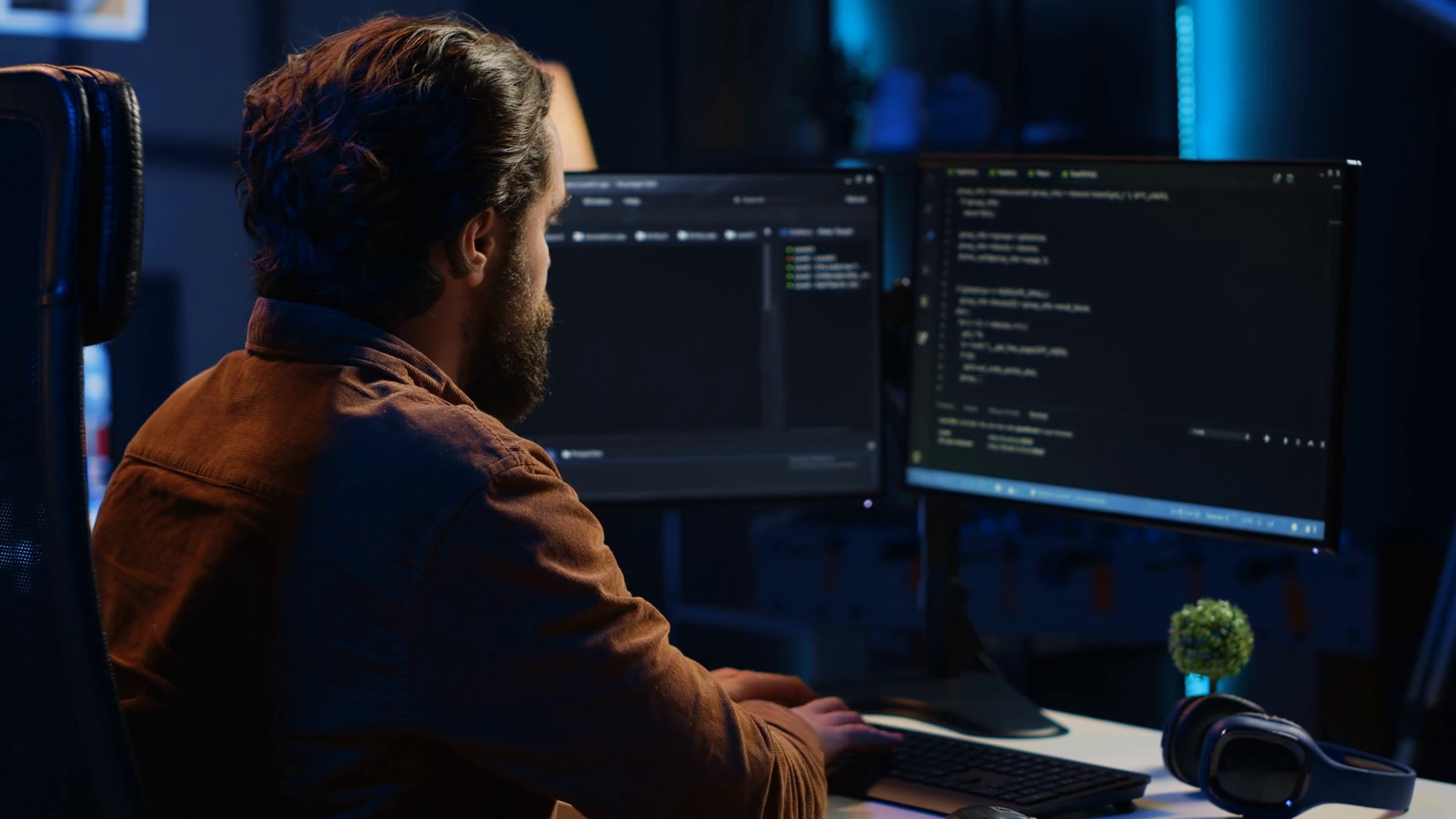 Computer Scientist Developing Code On Pc In Stock Footage SBV-348849153 - Storyblocks