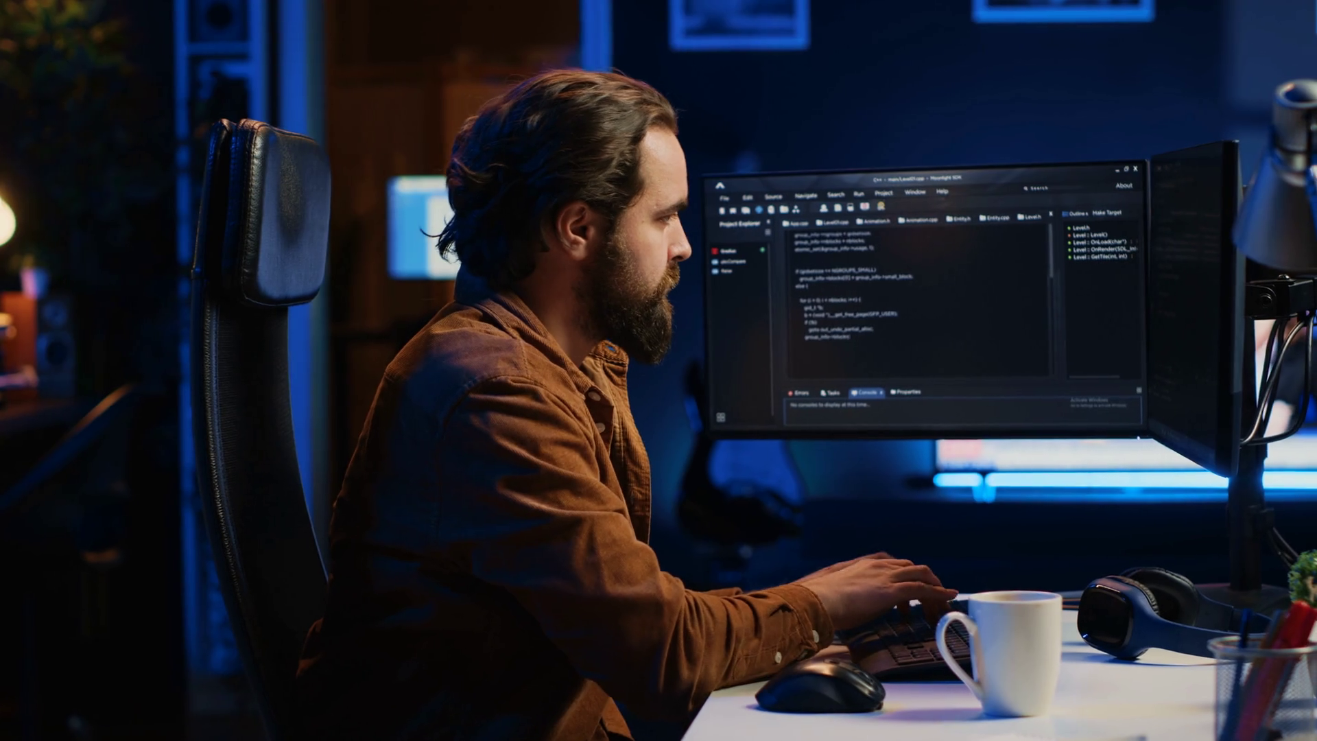 Programmer Doing Web Development During Stock Footage SBV-348844687 ...