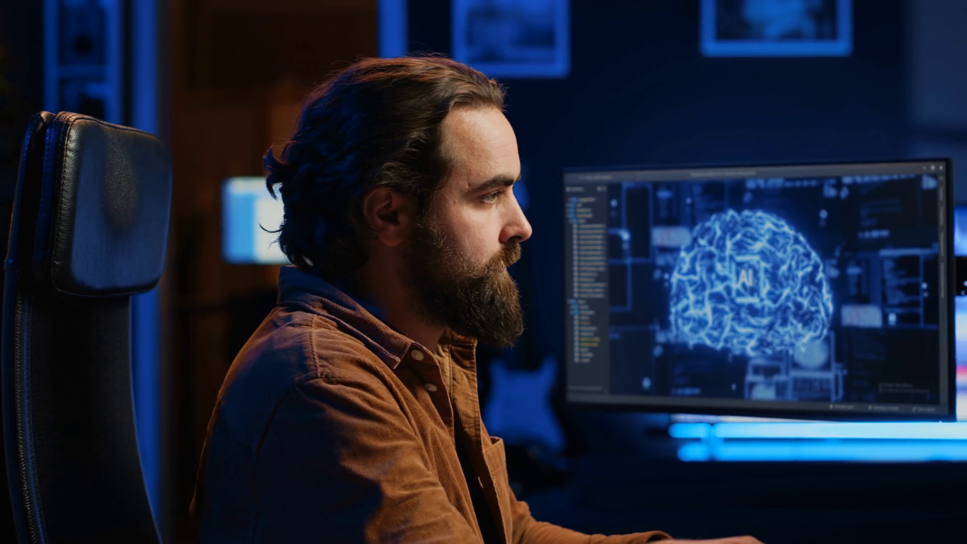 Programmer Using Computer To Update Stock Footage SBV-348849229 ...