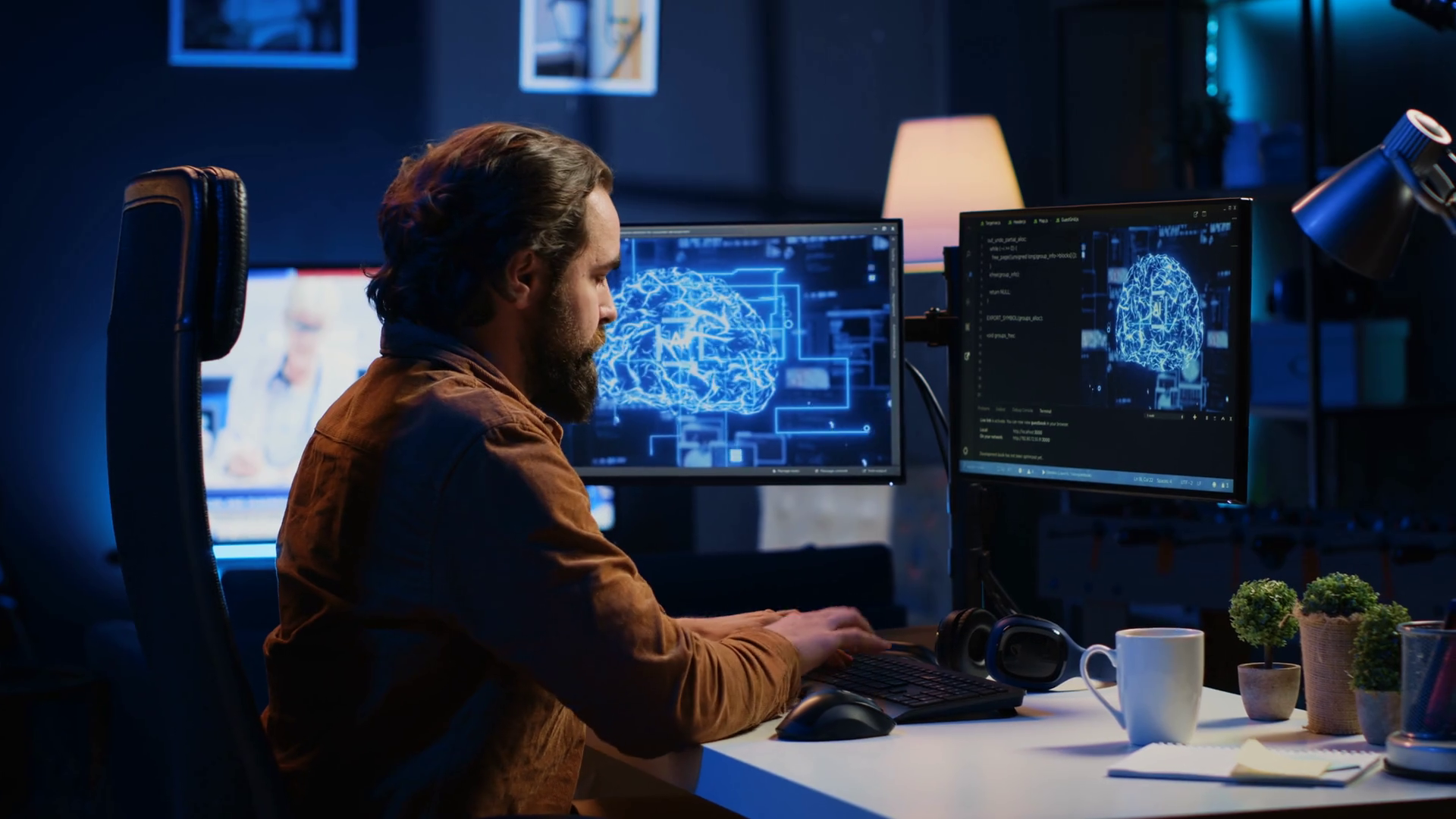 Software Developer Writes Code On Stock Footage SBV-348849461 - Storyblocks