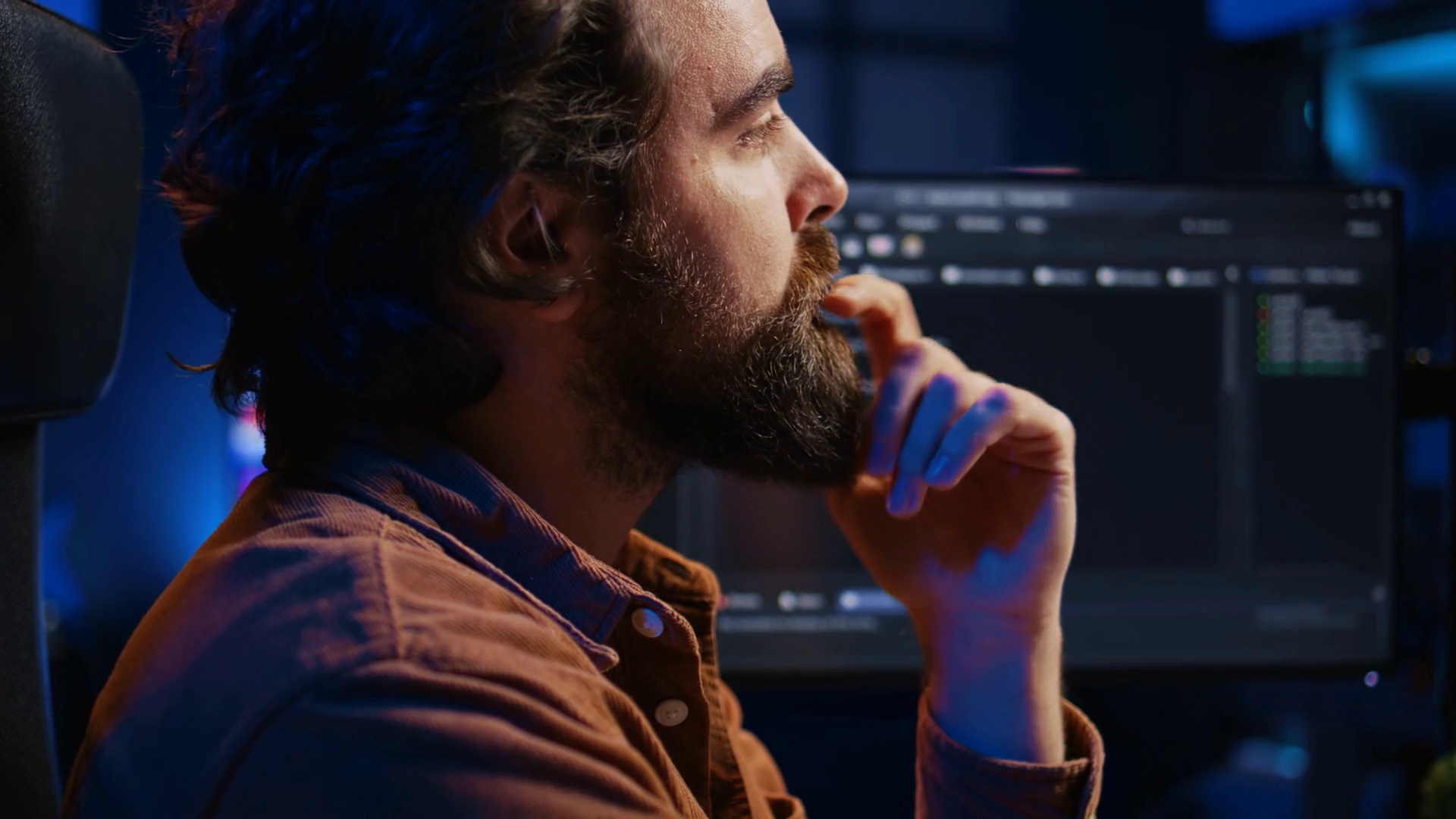 Software Engineer Puzzled In Front Of Stock Footage SBV-348841863 ...