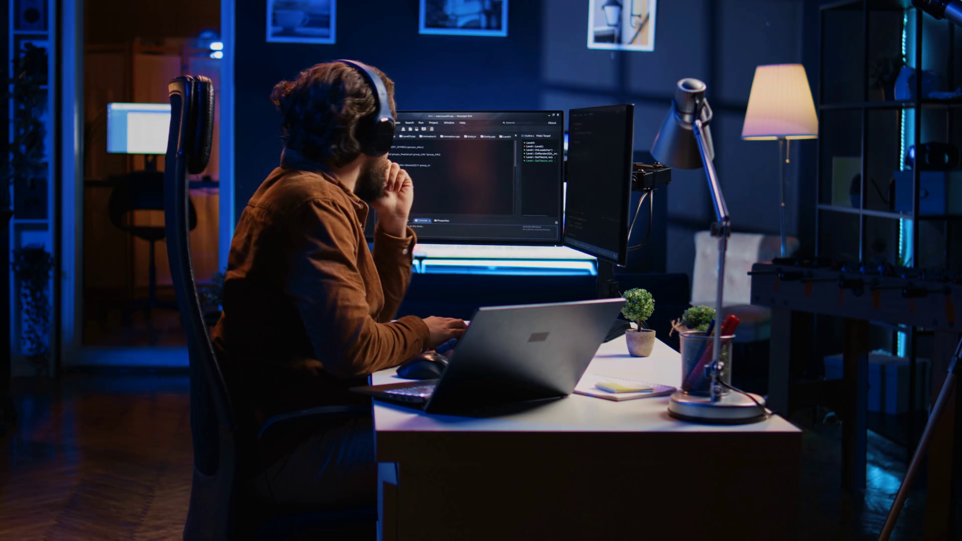 Hyperactive Software Developer Suffering Stock Footage SBV-348842061 ...