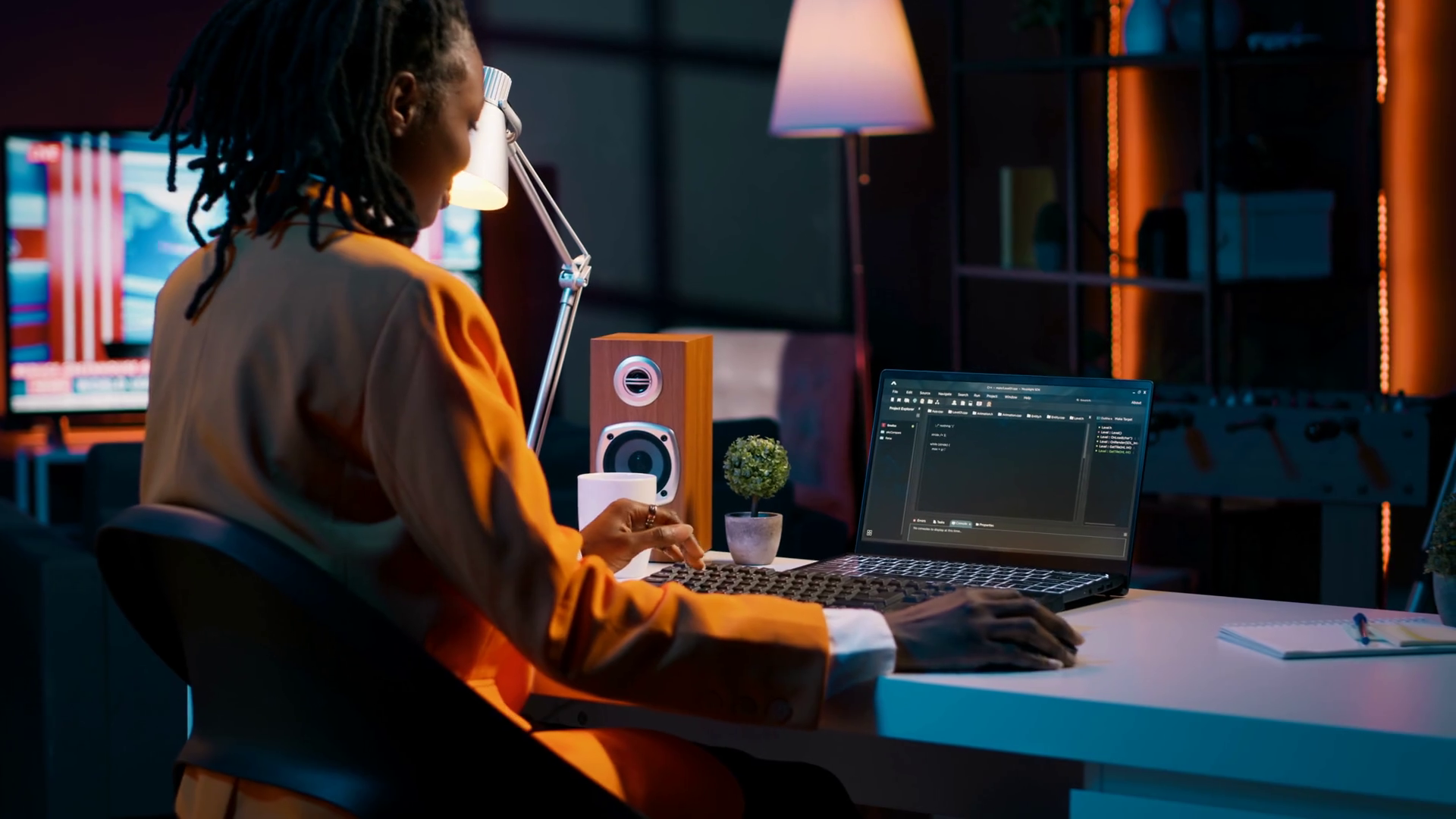 African American Student Practicing Coding Stock Footage SBV-348841828 ...