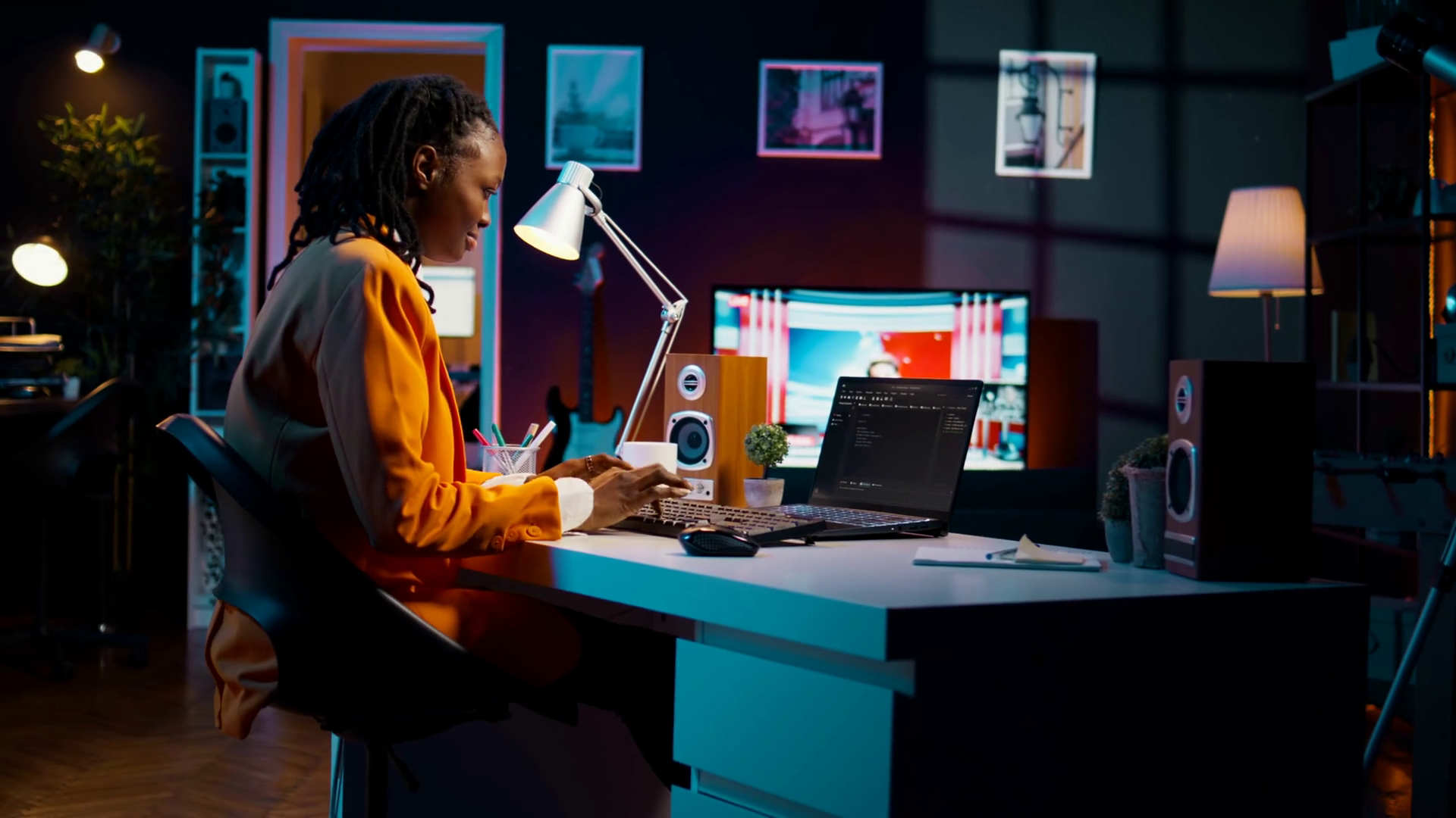 African American Student Practicing Coding Stock Footage SBV-348841574 ...