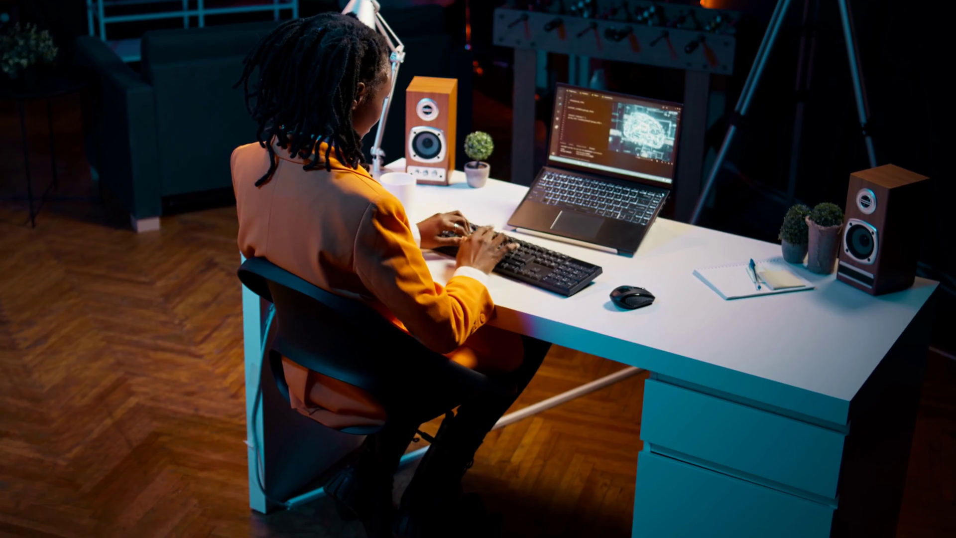 University Pupil Working With Artificial Stock Footage SBV-348838784 ...