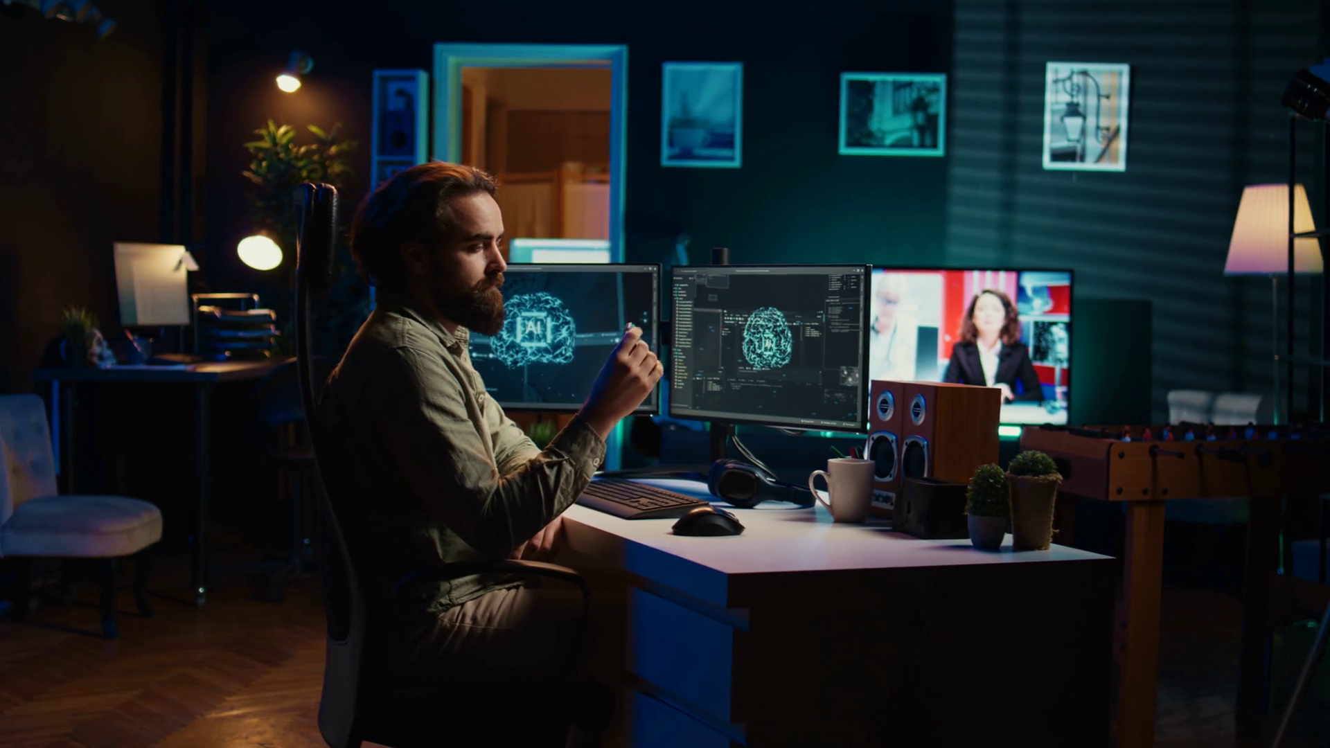 Man Inserting Disk Into Pc Containing Stock Footage SBV-348879413 ...